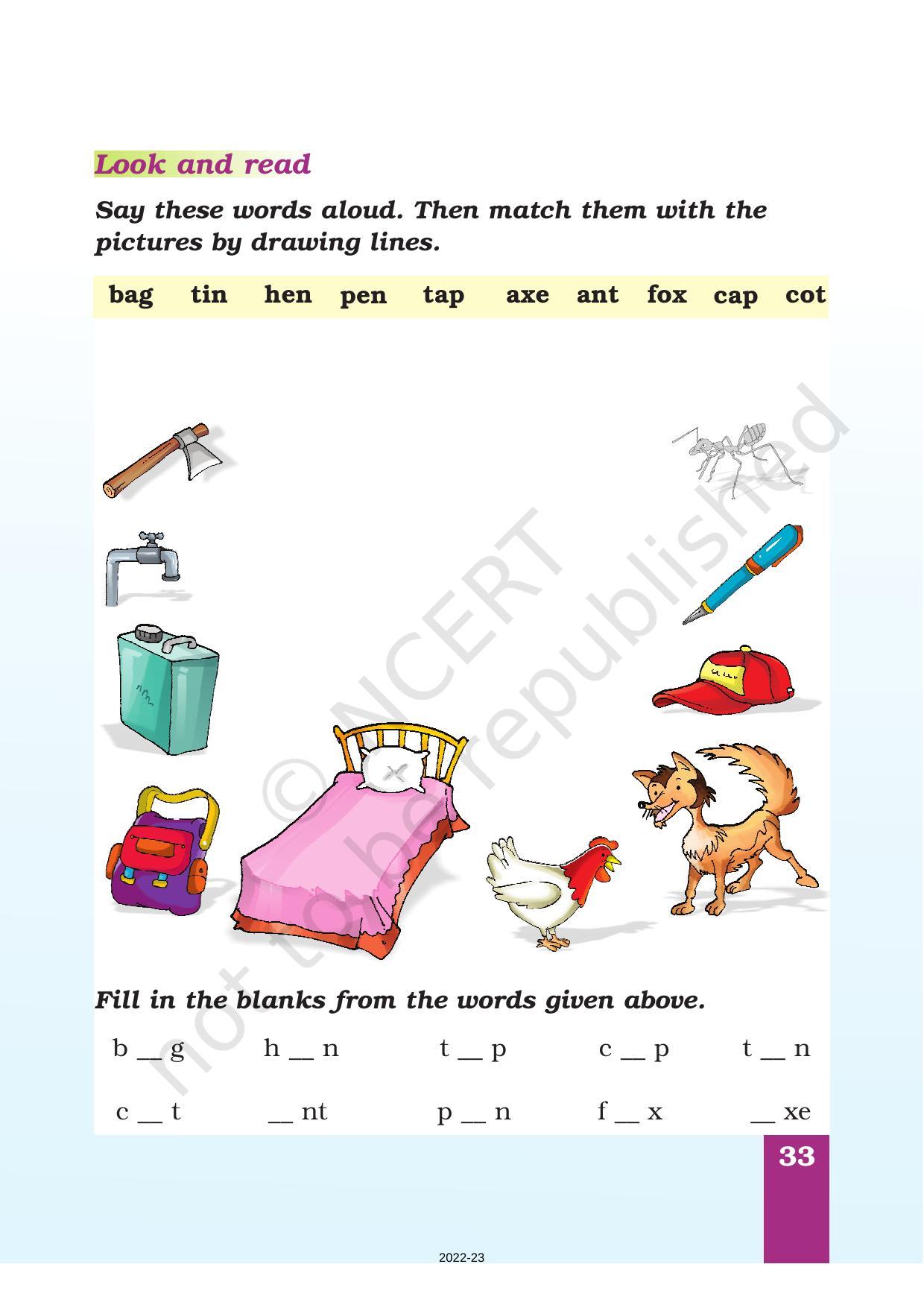 NCERT Book for Class 1 English (Marigold):Unit 3 Poem-One Little Kitten ...