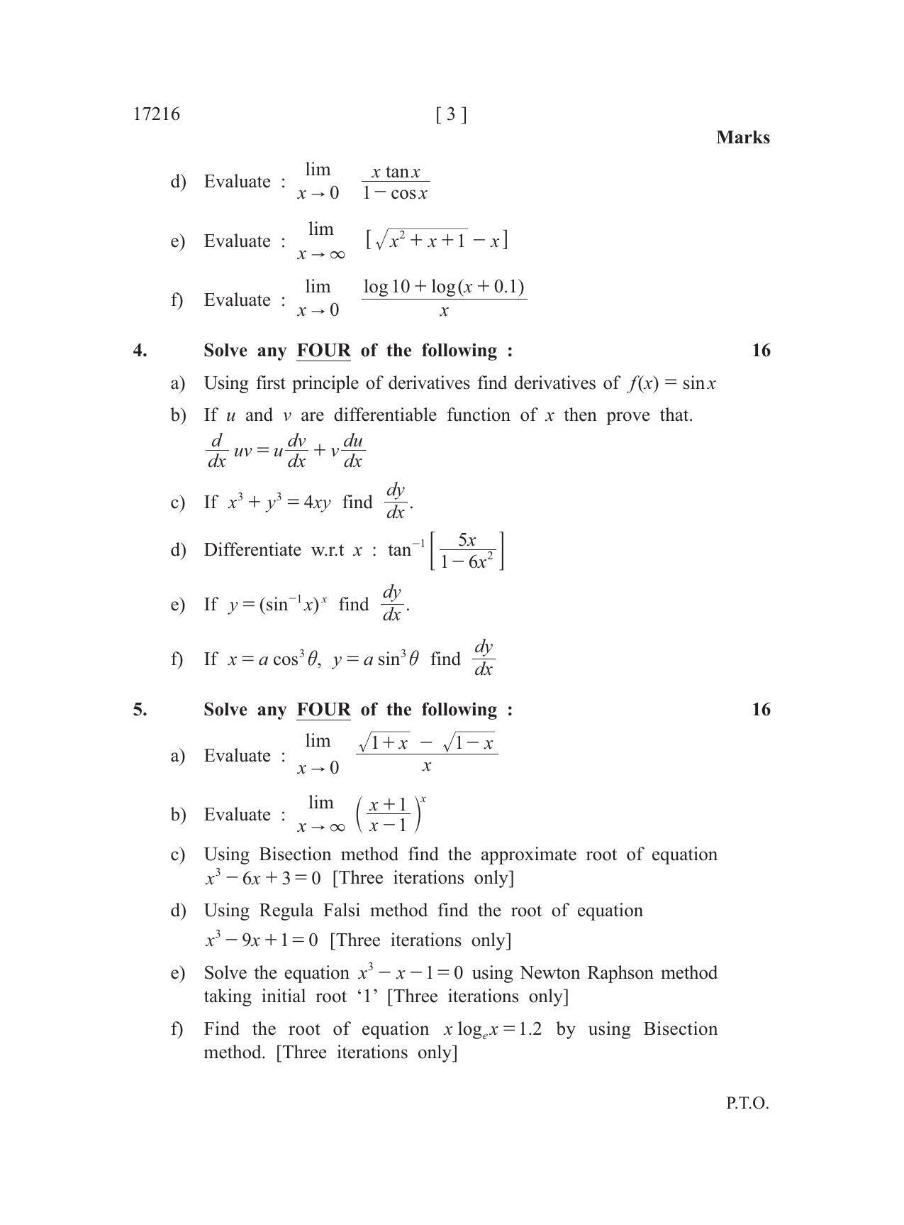 MSBTE Winter Question Paper 2019 - Engineering Mathematics - IndCareer Docs