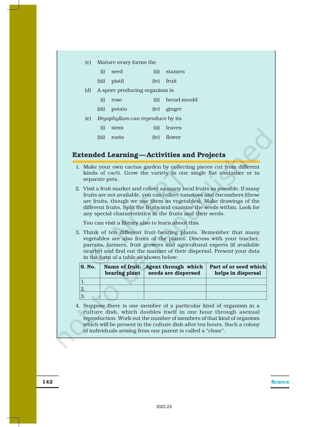 NCERT Book for Class 7 Science: Chapter 12-Reproduction in Plants ...