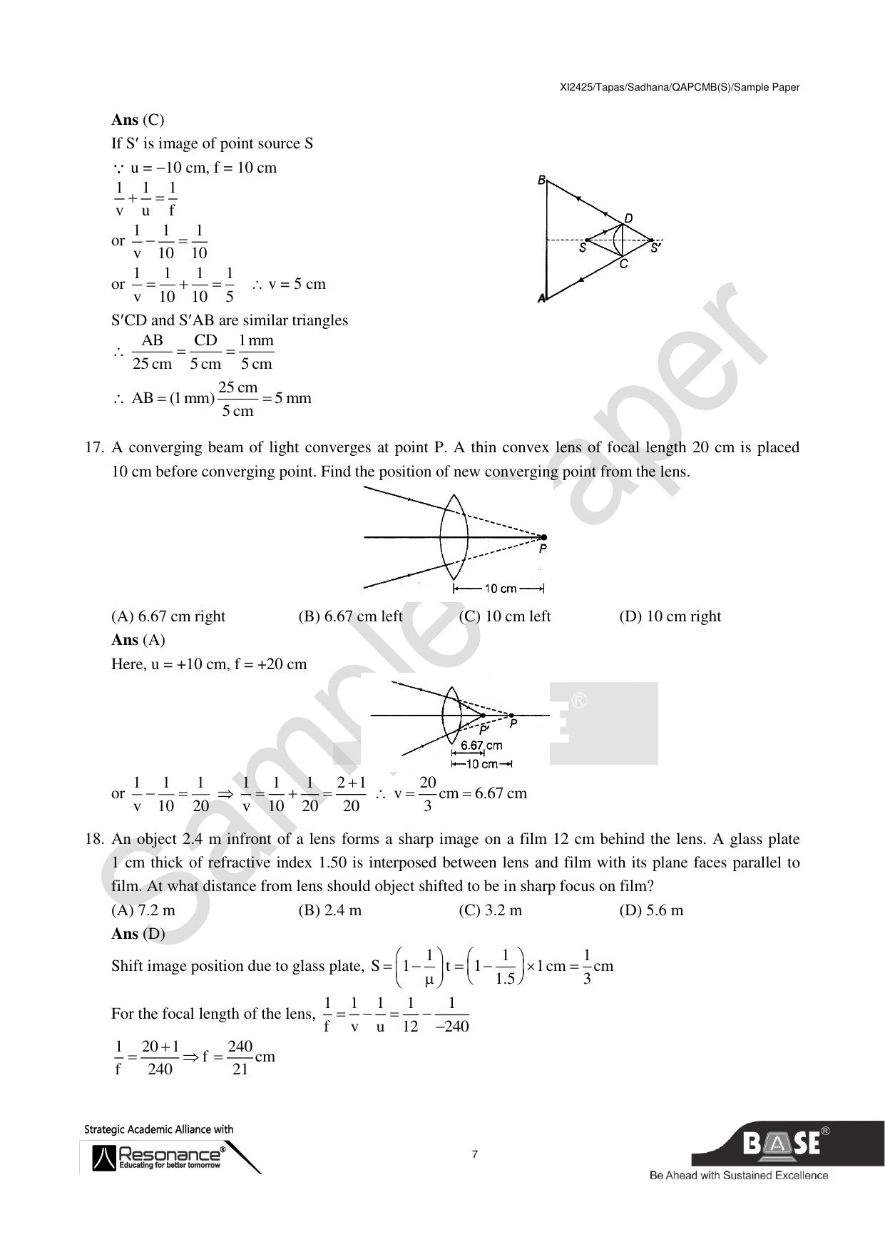 TAPAS Entrance Exam Sample Question Paper 2024-25 - IndCareer Docs