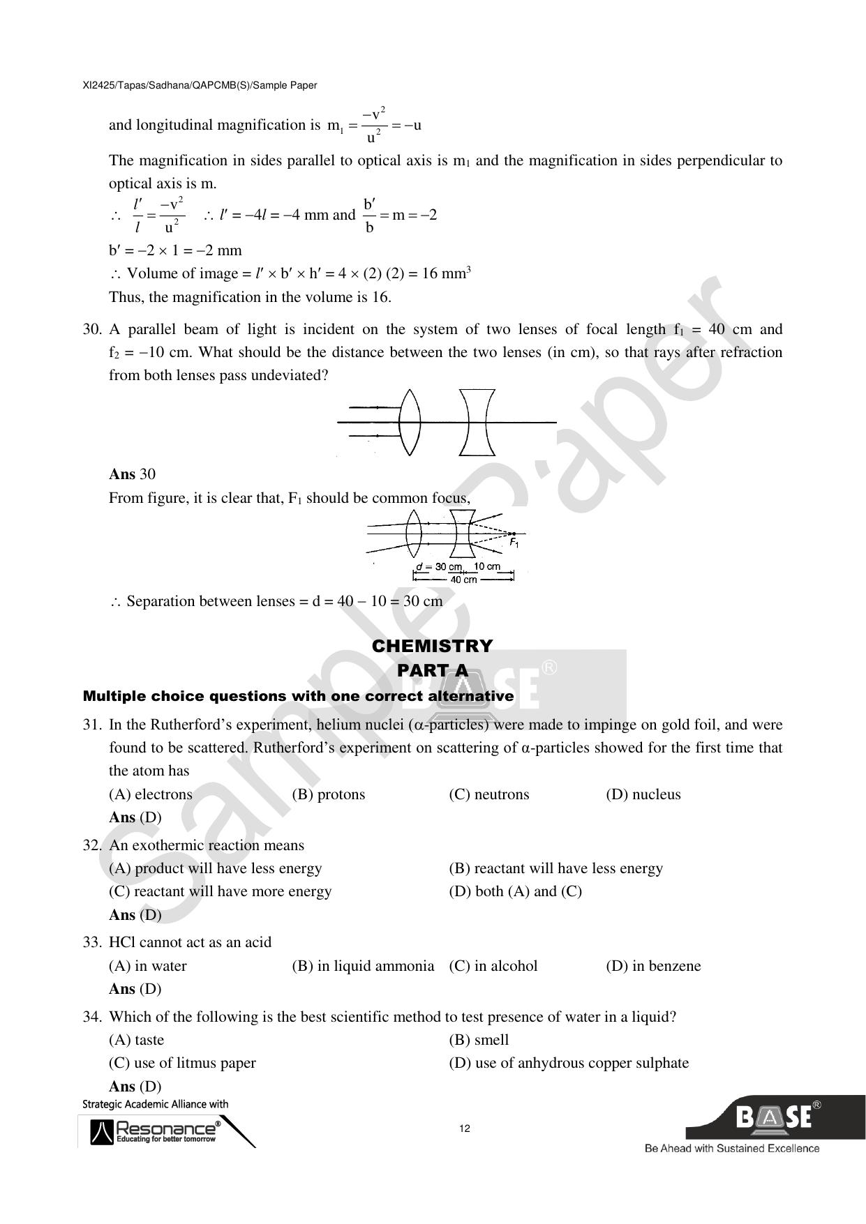 TAPAS Entrance Exam Sample Question Paper 2024-25 - IndCareer Docs
