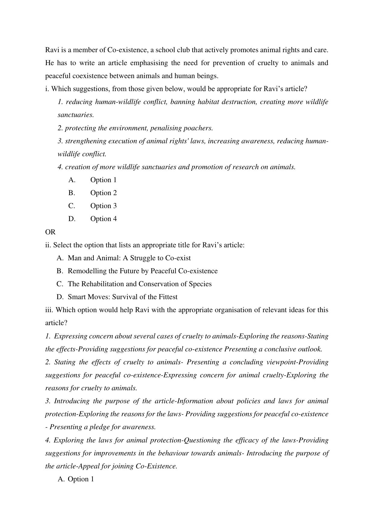 NIOS Class 10 English (202) Sample Paper - IndCareer Docs