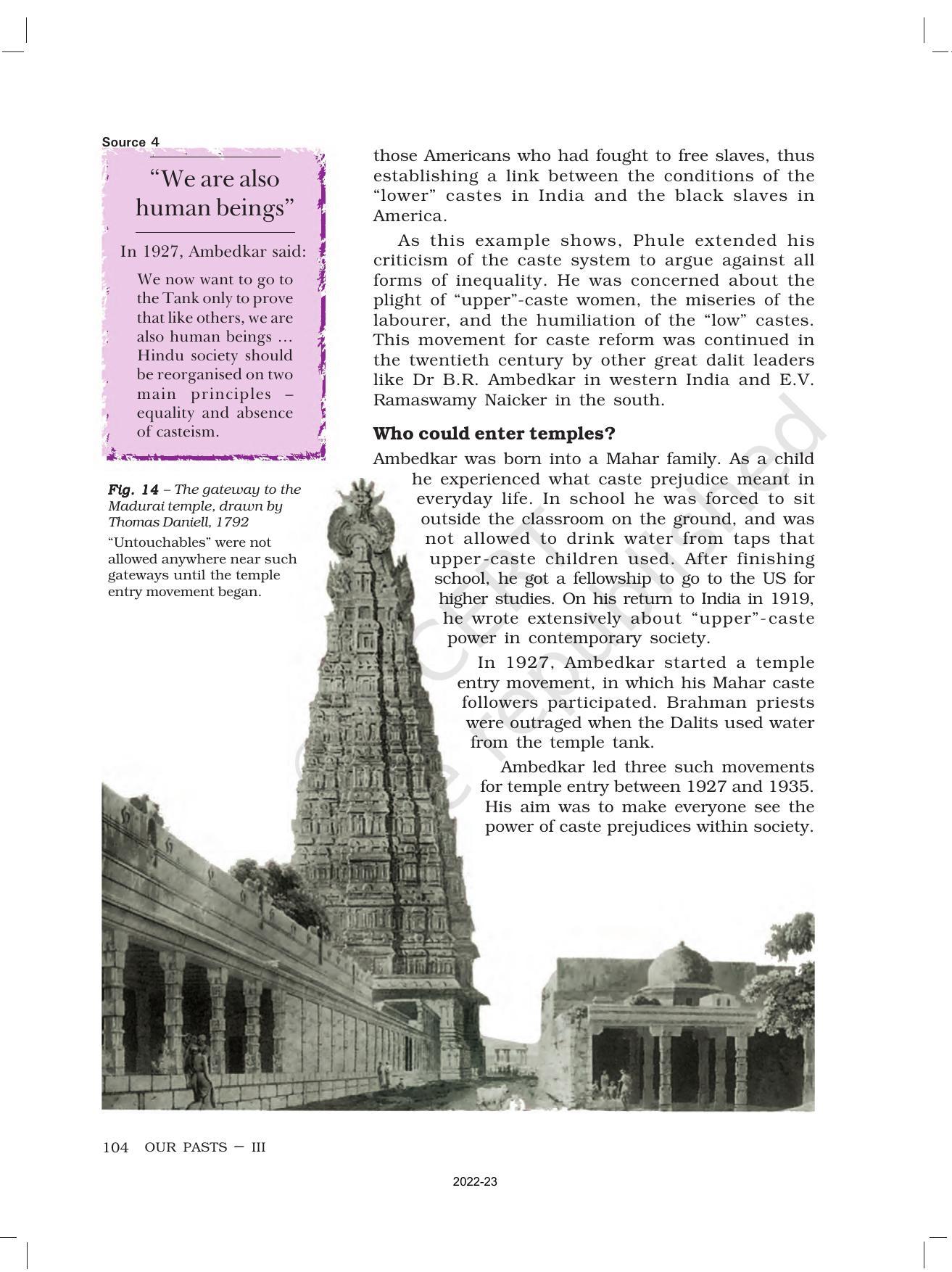 NCERT Book for Class 8 History Chapter 9 Women, Caste