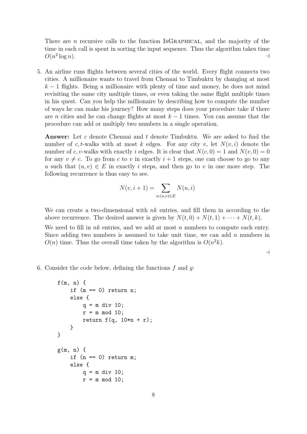 CMI Entrance Exam 2015 Solutions MSc/PhD Computer Science - IndCareer Docs