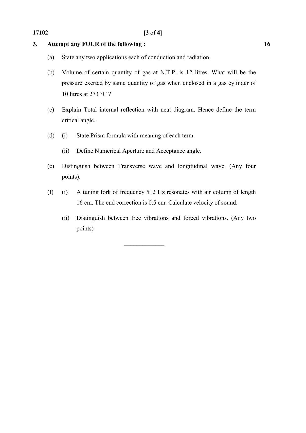 MSBTE Question Paper - 2018 - Basic Science - Physics - IndCareer Docs