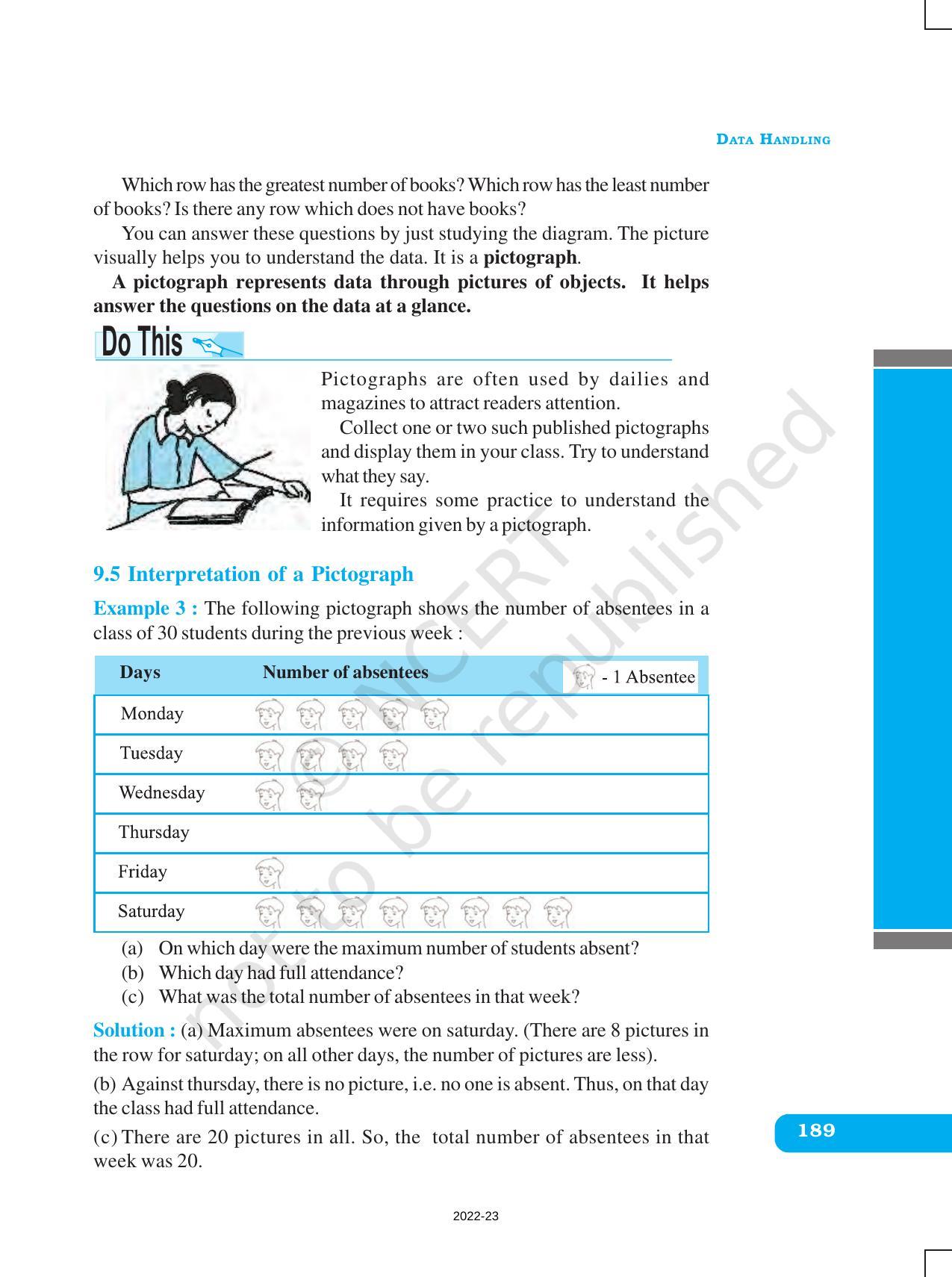 NCERT Book for Class 6 Maths: Chapter 9-Data Handling - IndCareer Schools