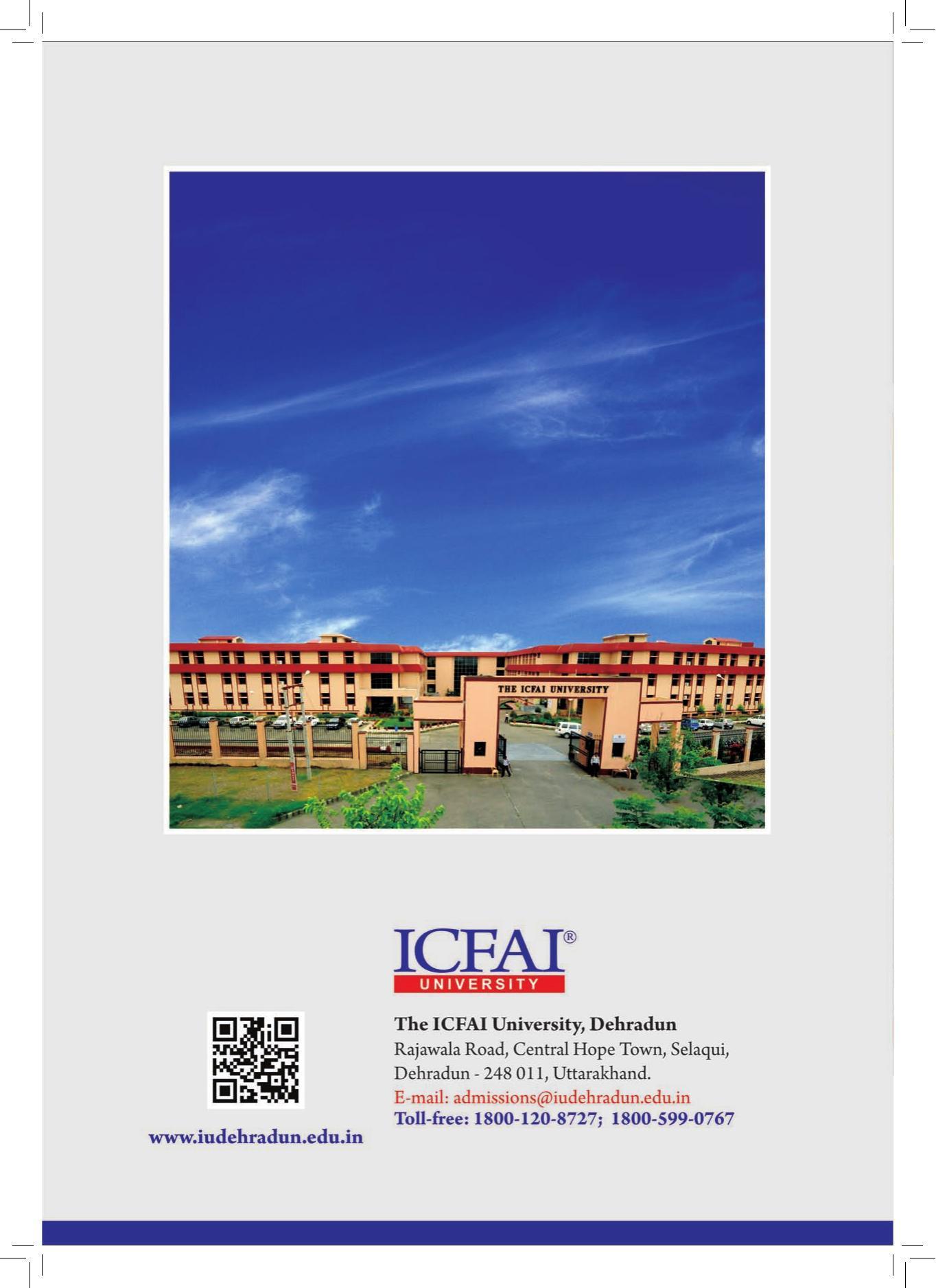 ICFAI University, Dehradun UG. PG. Phd. Prospectus 2022 - IndCareer Docs