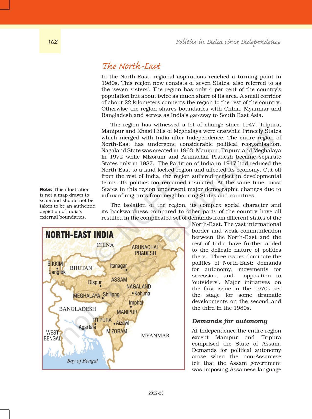 NCERT Book for Class 12 Political Science (Politics In India Since ...
