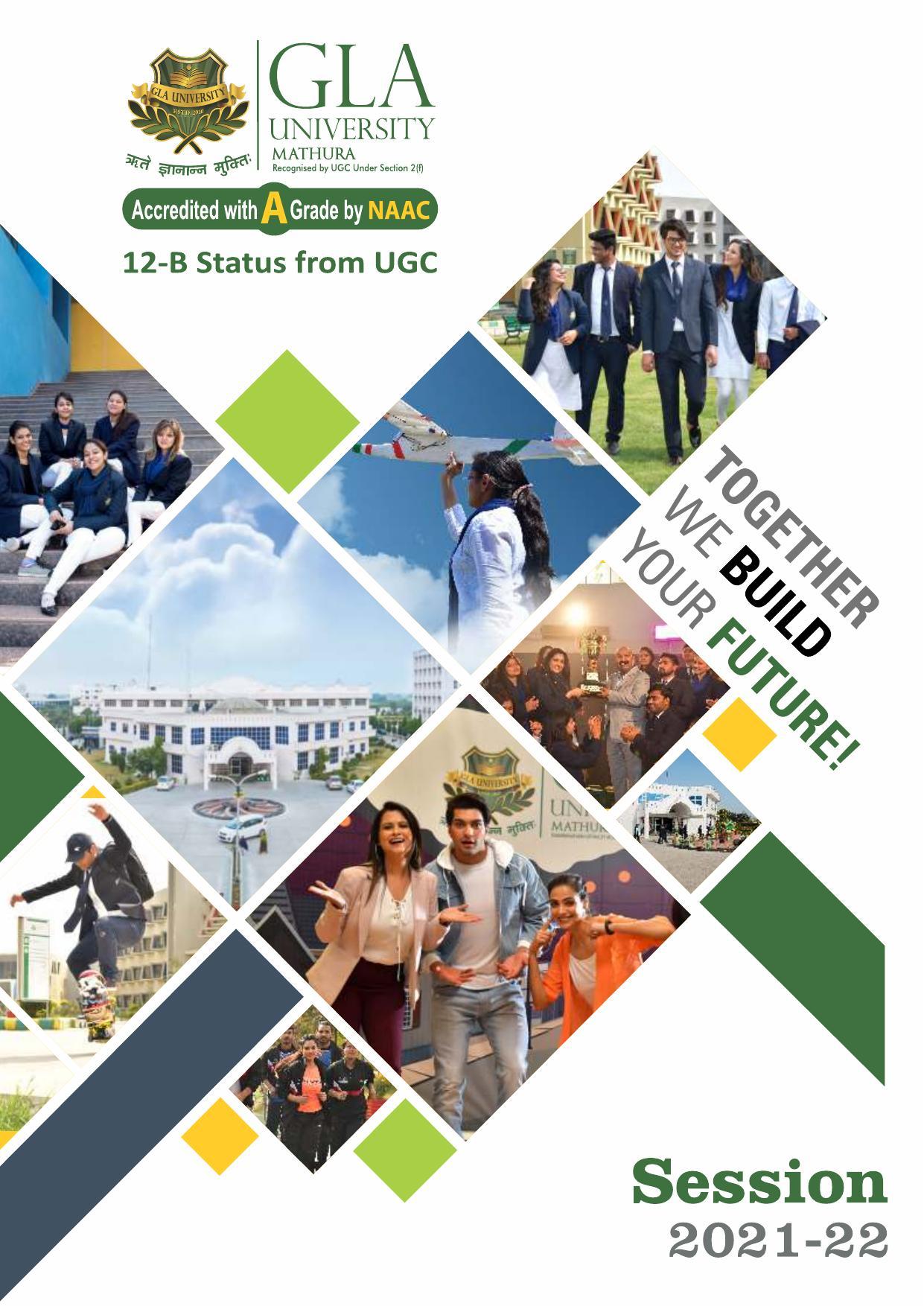 GLA University, Mathura Admission Booklet prospectus 2021-22 ...
