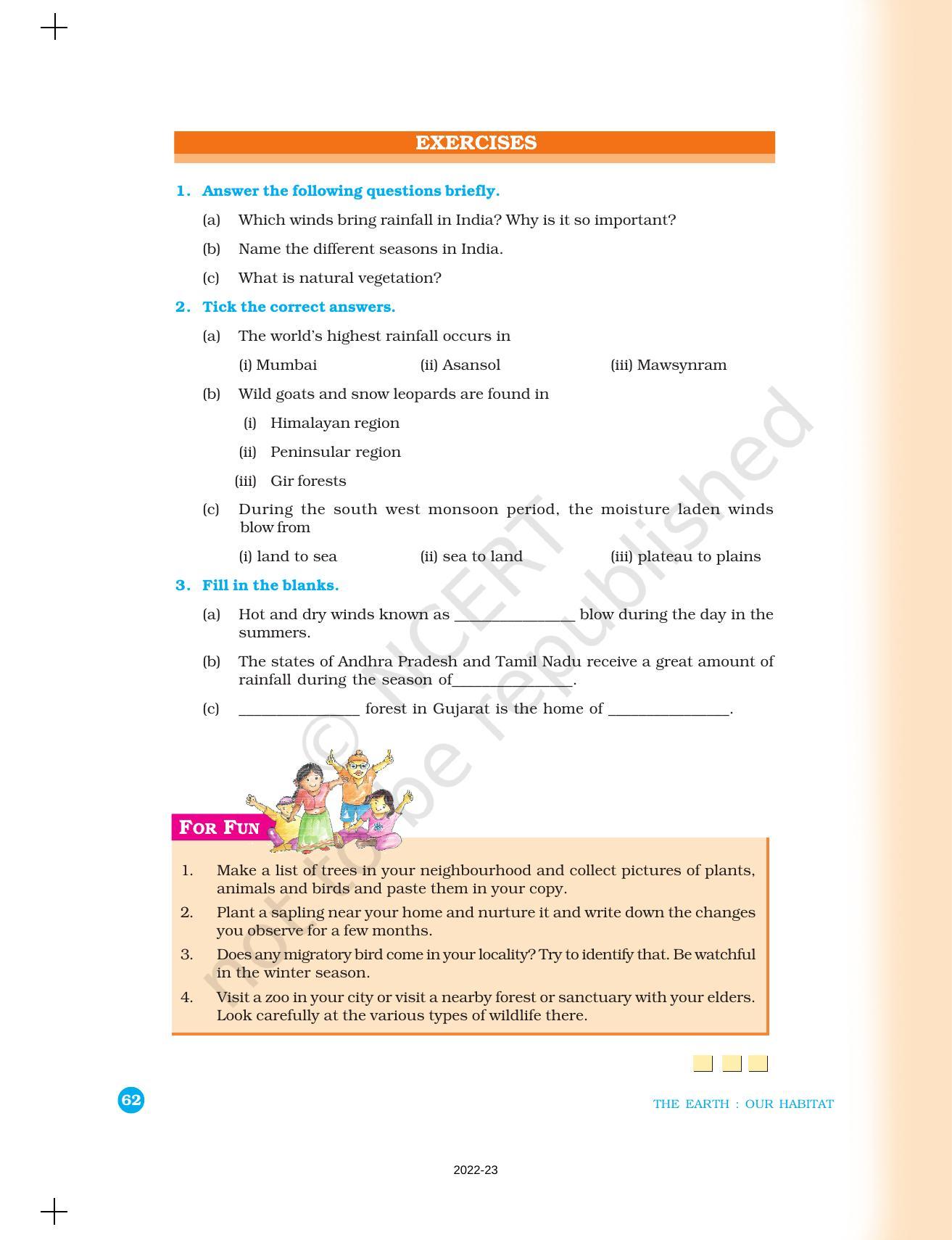 NCERT Book for Class 6 Social Science(Geography) : Chapter 8-India ...