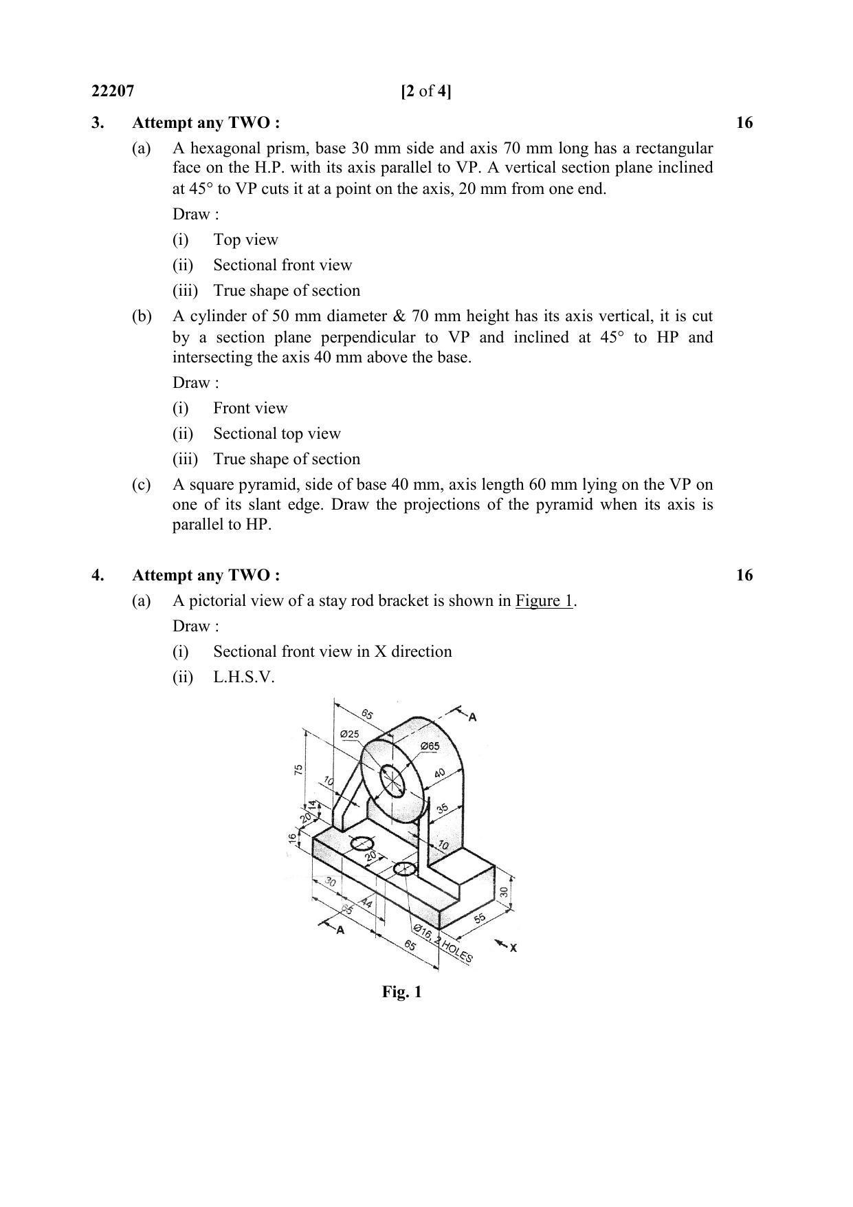 MSBTE Question Paper - 2019 - Engineering Drawing - IndCareer Docs