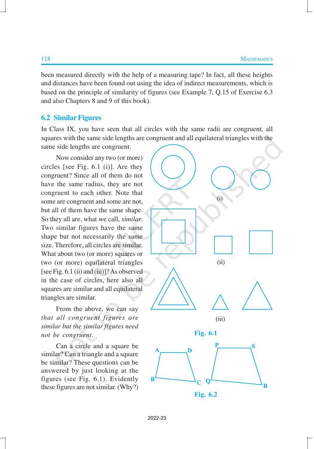 NCERT Book for Class 10 Maths Chapter 6 Triangles - IndCareer Schools