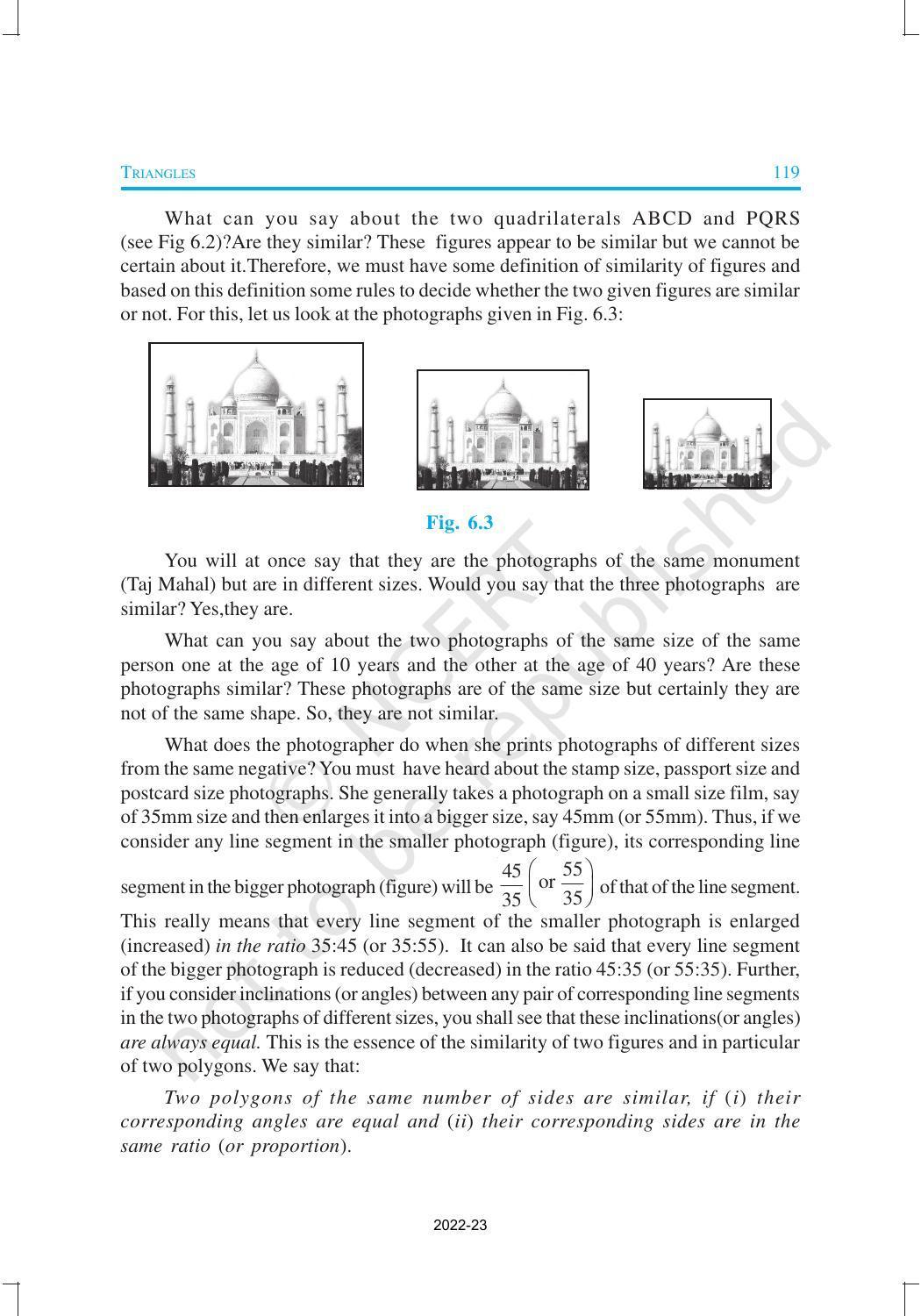 NCERT Book for Class 10 Maths Chapter 6 Triangles - IndCareer Schools