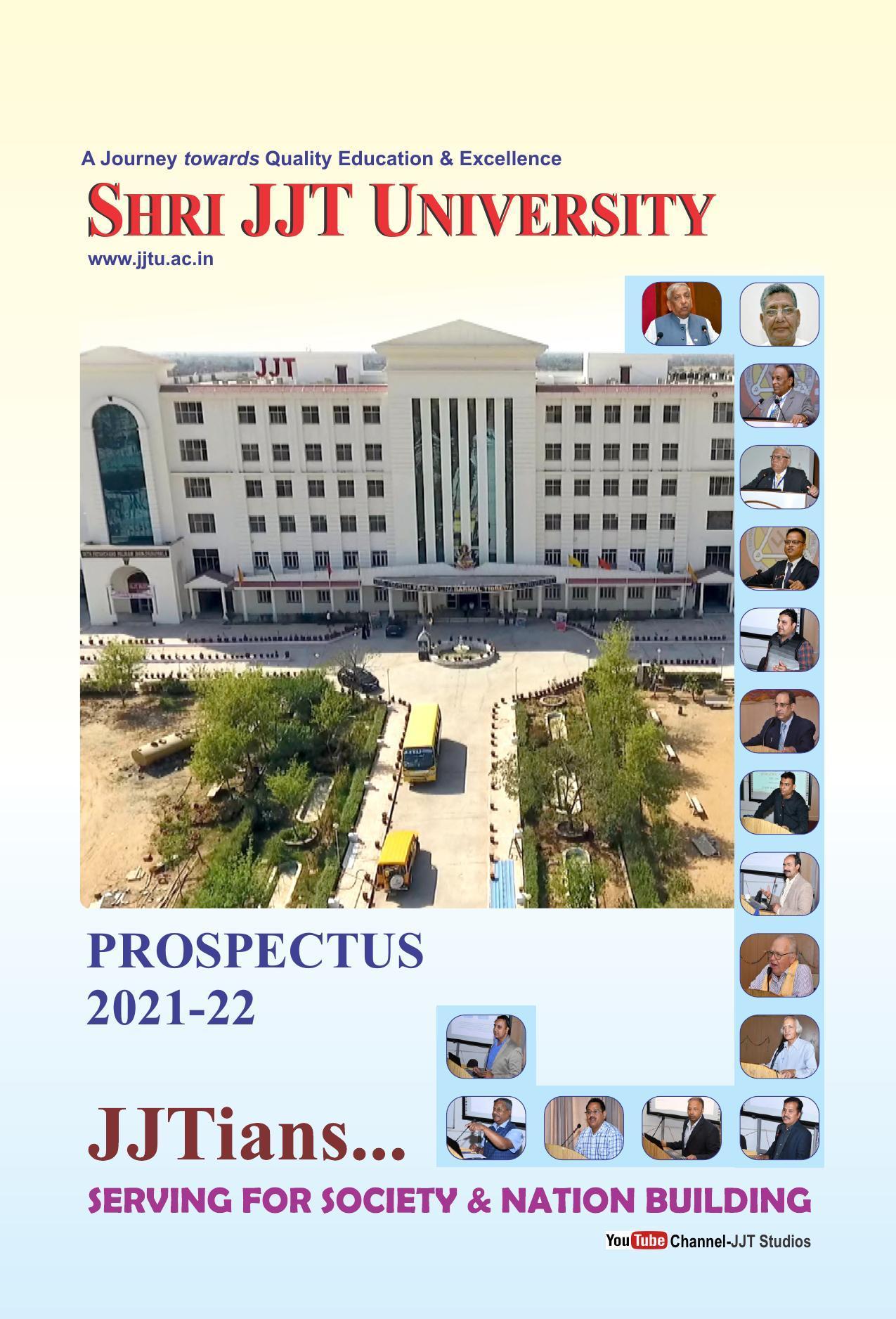 Shri Jagdishprasad Jhabarmal Tibrewala University (JJTU), Jhunjhunu ...