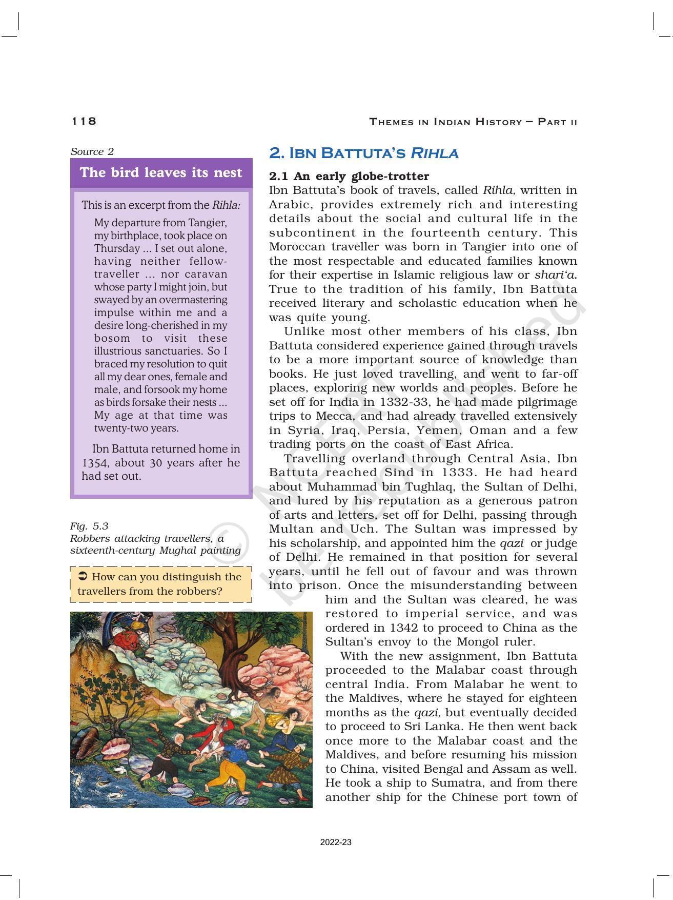 NCERT Book for Class 12 History Chapter 5 Through