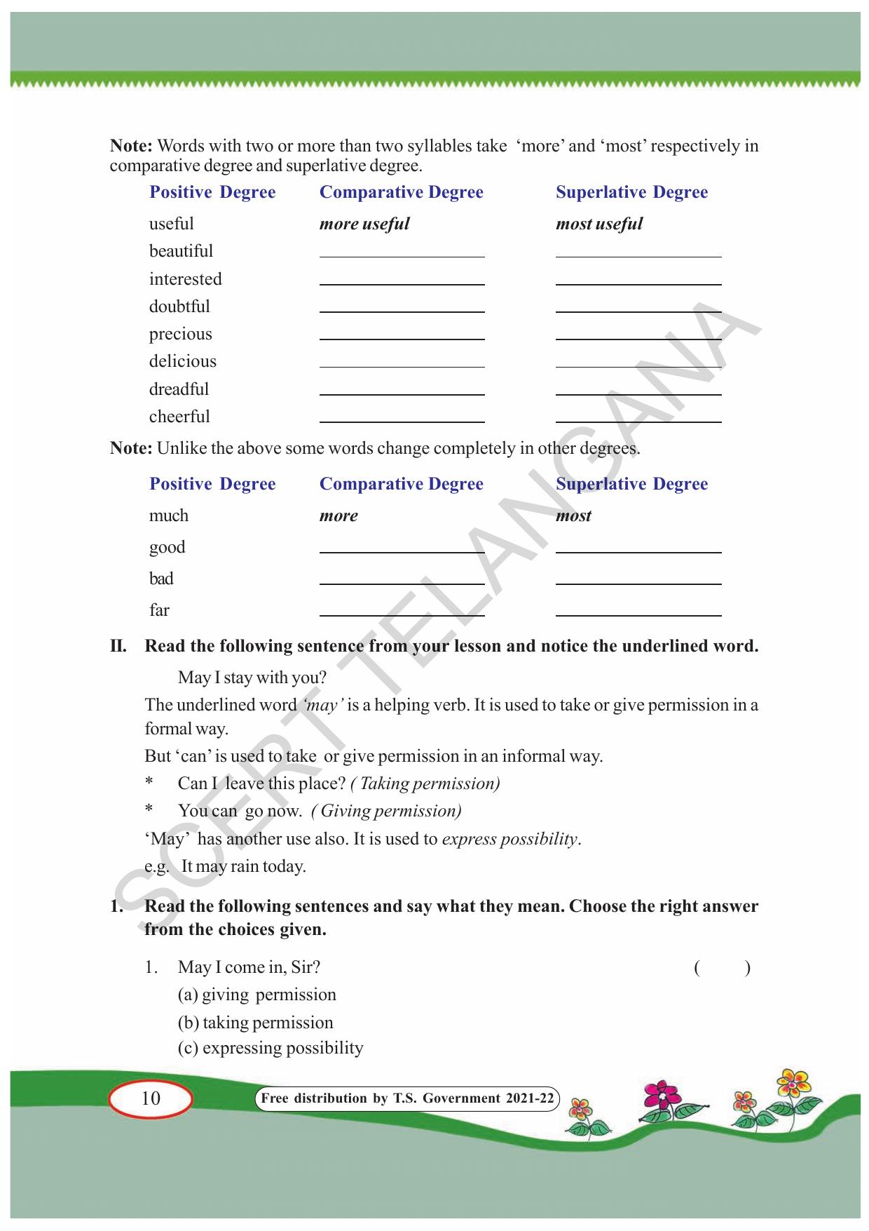 TS SCERT Class 7 English(English Medium) Text Book - IndCareer Docs