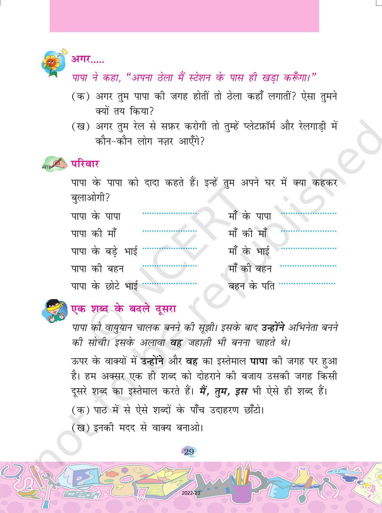 NCERT Book for Class 4 Hindi Chapter 4 पापा जब बच्चे थे - IndCareer Schools