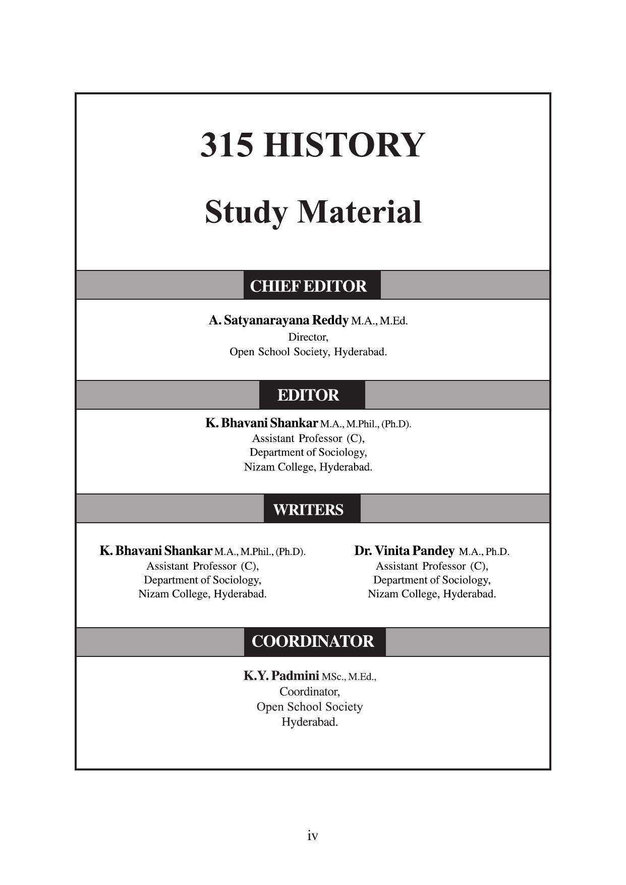 TS SCERT Inter 1st Year History-Book-1 Path 1 (English Medium) Text ...