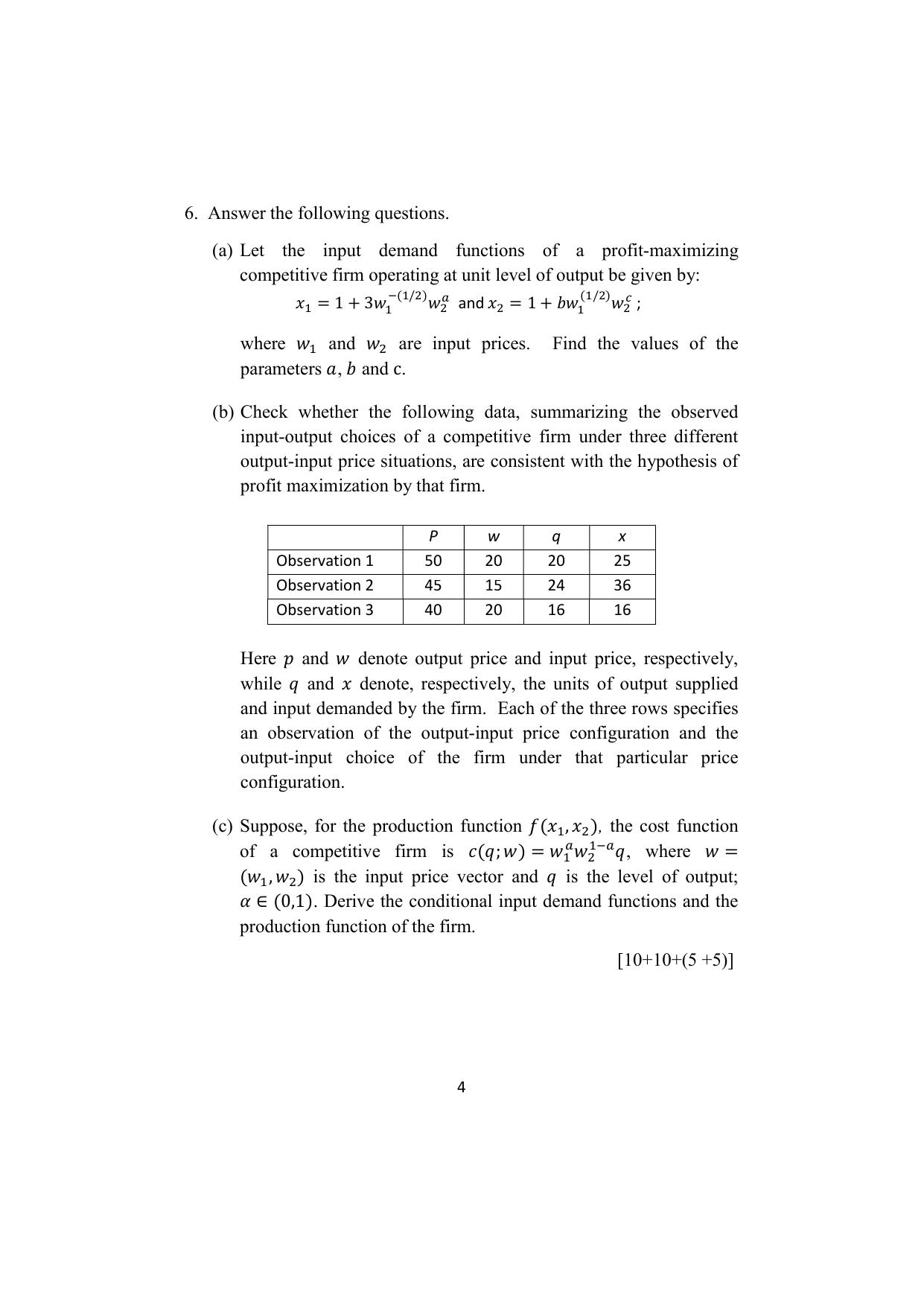 ISI Admission Test M.S.(QE) - Quantitative Economics (PEB) 2023 Sample ...
