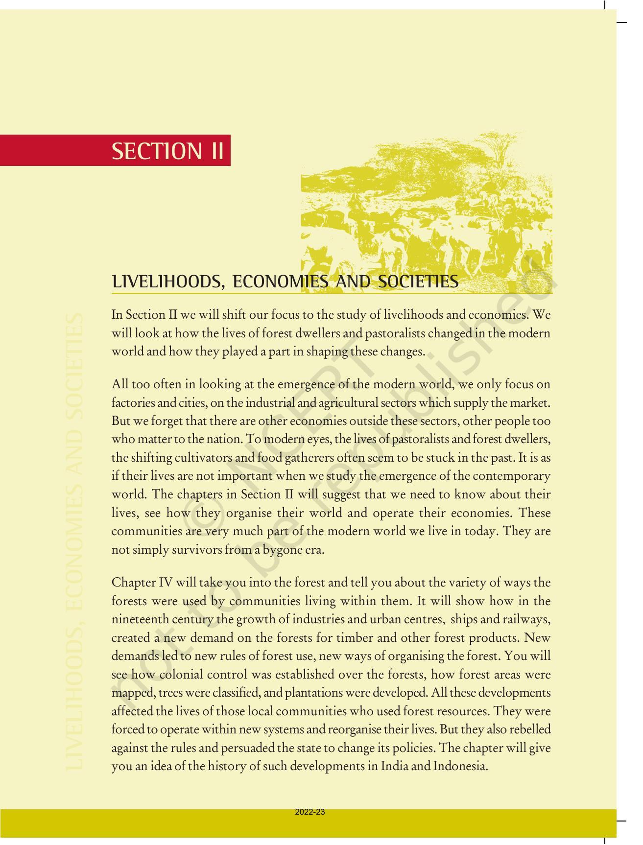 NCERT Book for Class 9 History Chapter 4 Forest Society