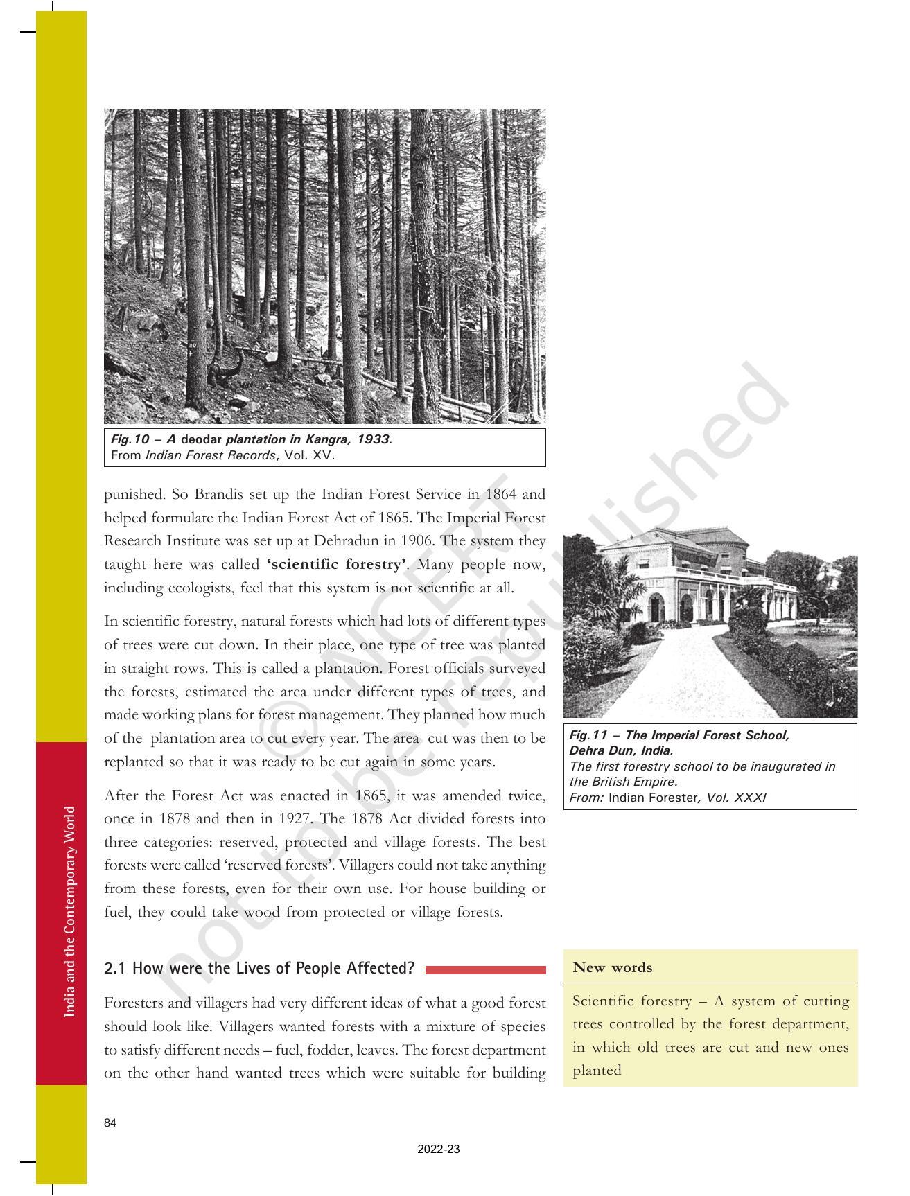NCERT Book for Class 9 History Chapter 4 Forest Society