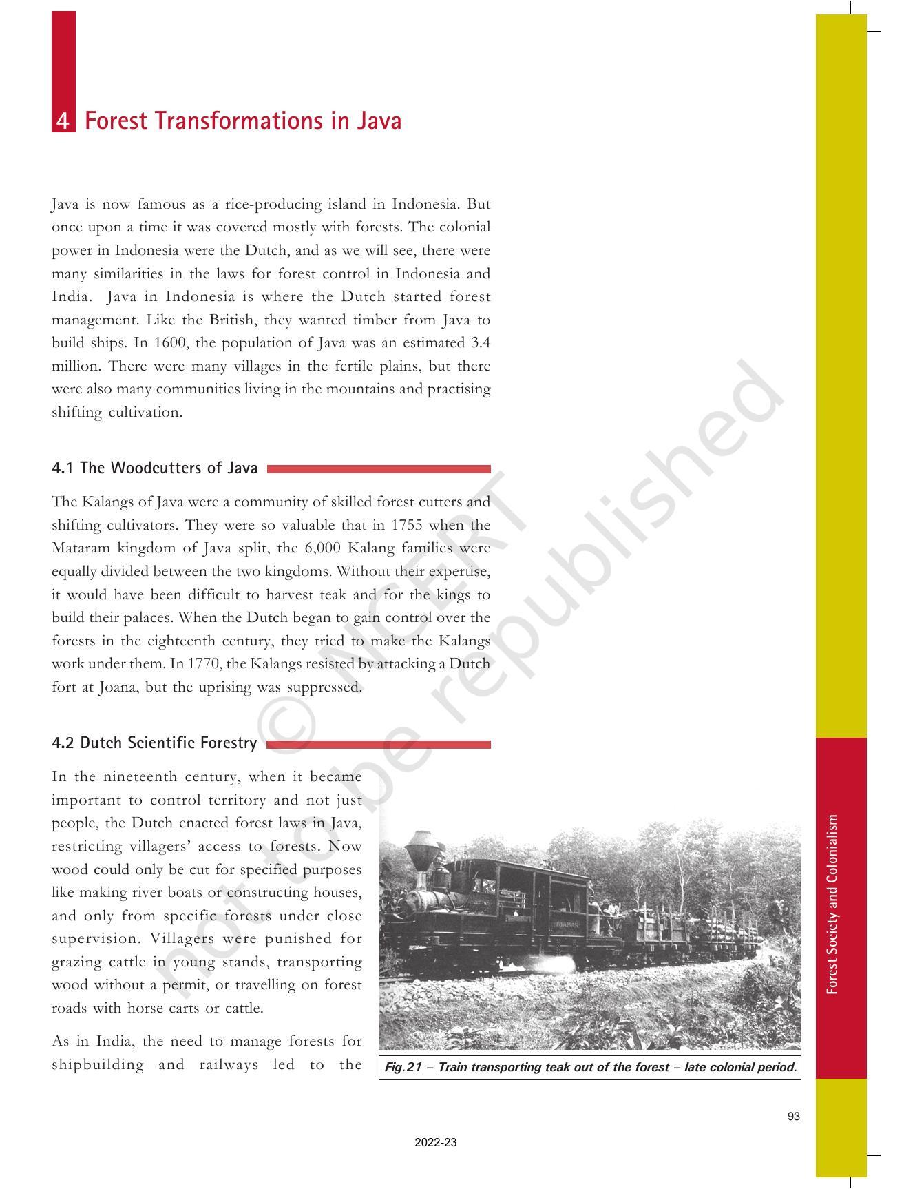 NCERT Book for Class 9 History Chapter 4 Forest Society