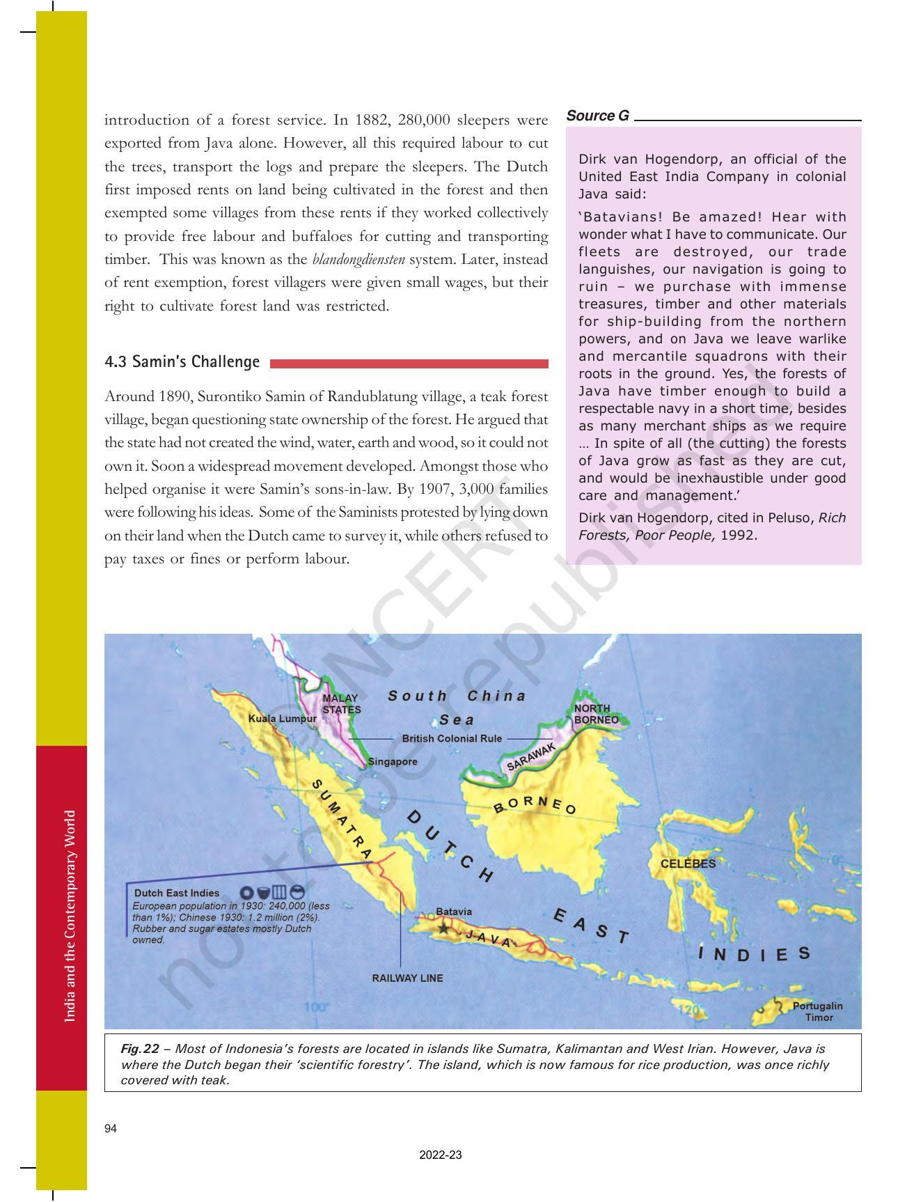 NCERT Book for Class 9 History Chapter 4 Forest Society