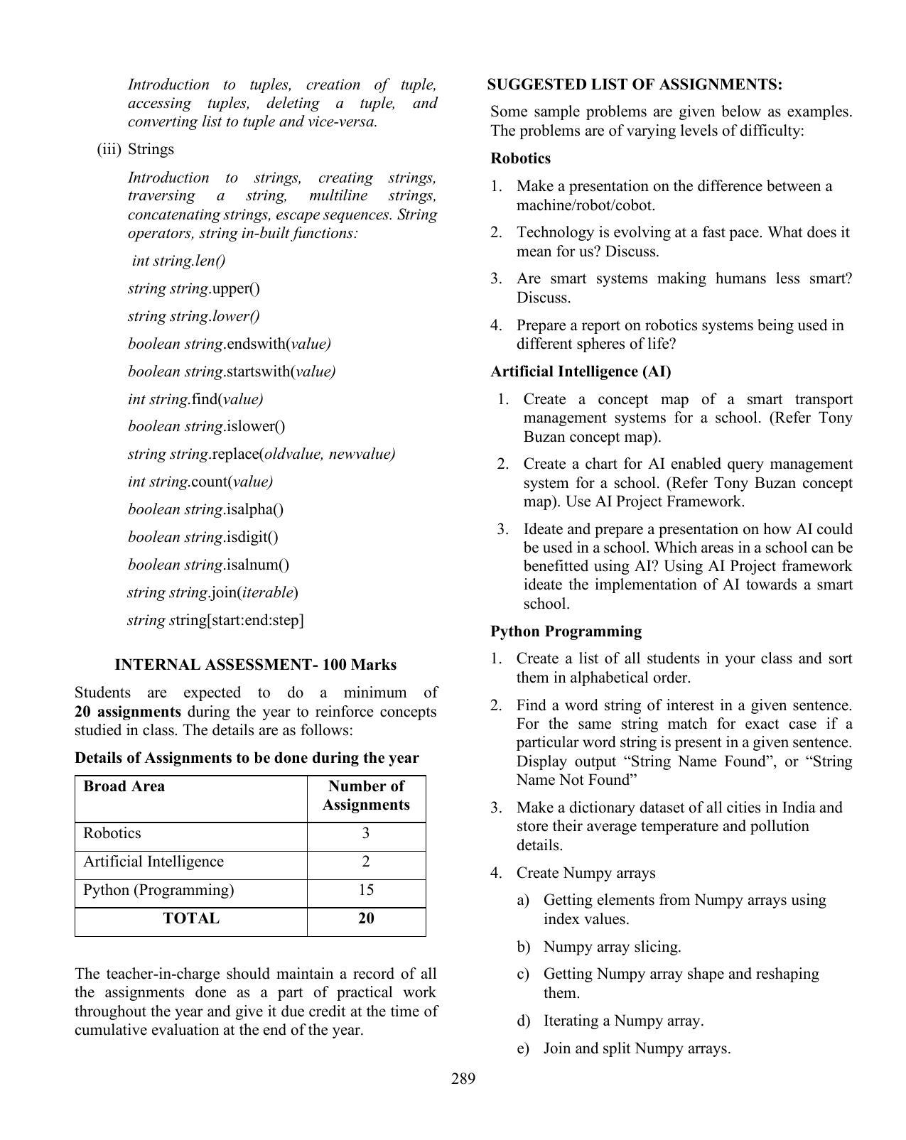 ICSE Robotics & AI Syllabus - IndCareer Docs