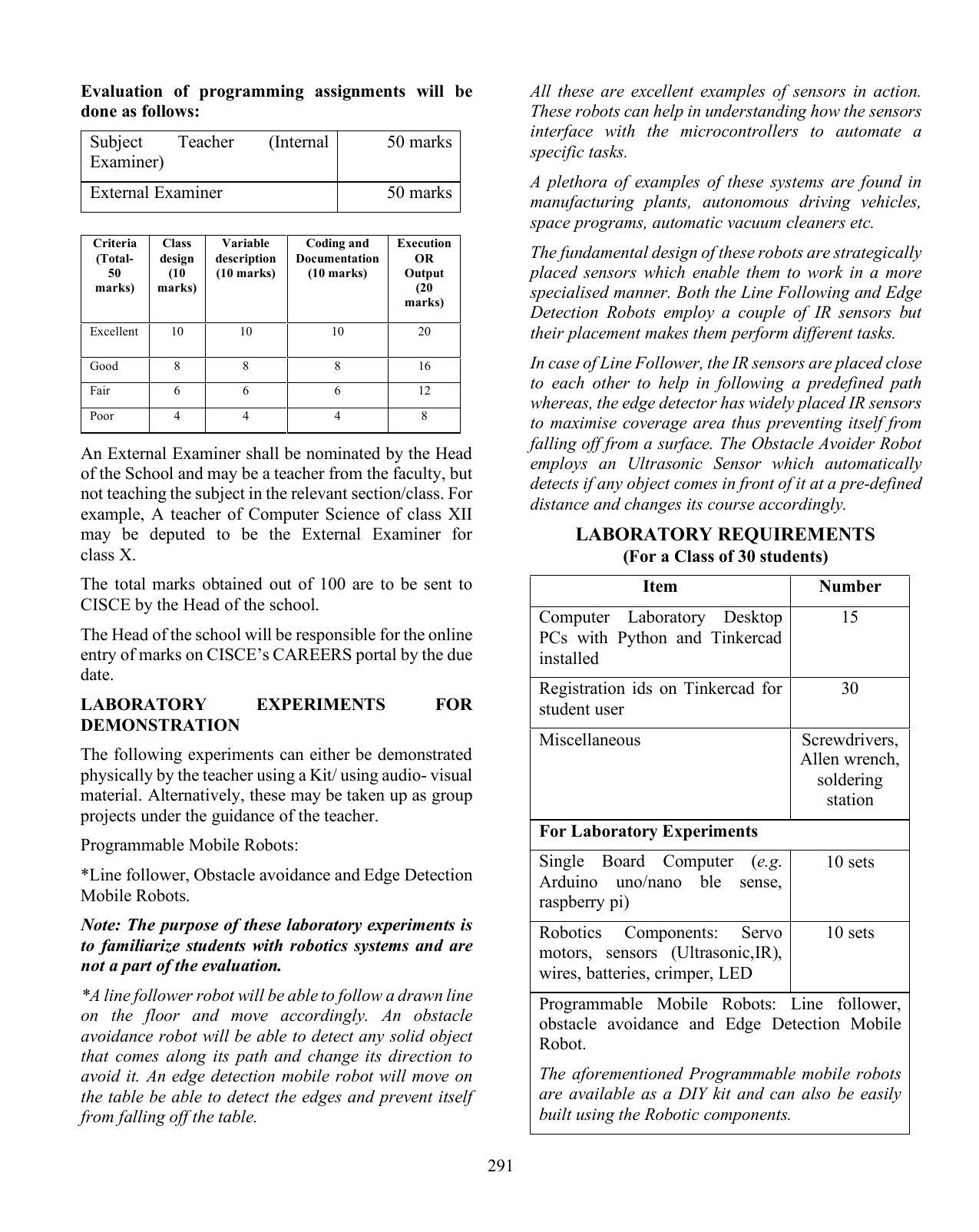 ICSE Robotics & AI Syllabus - IndCareer Docs