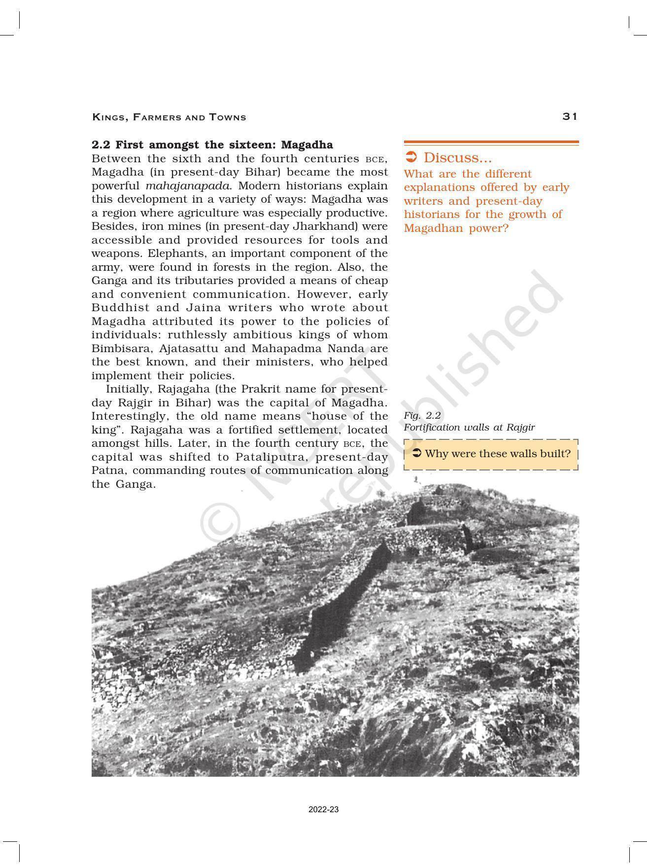 NCERT Book for Class 12 History Chapter 2 Kings, Farmers