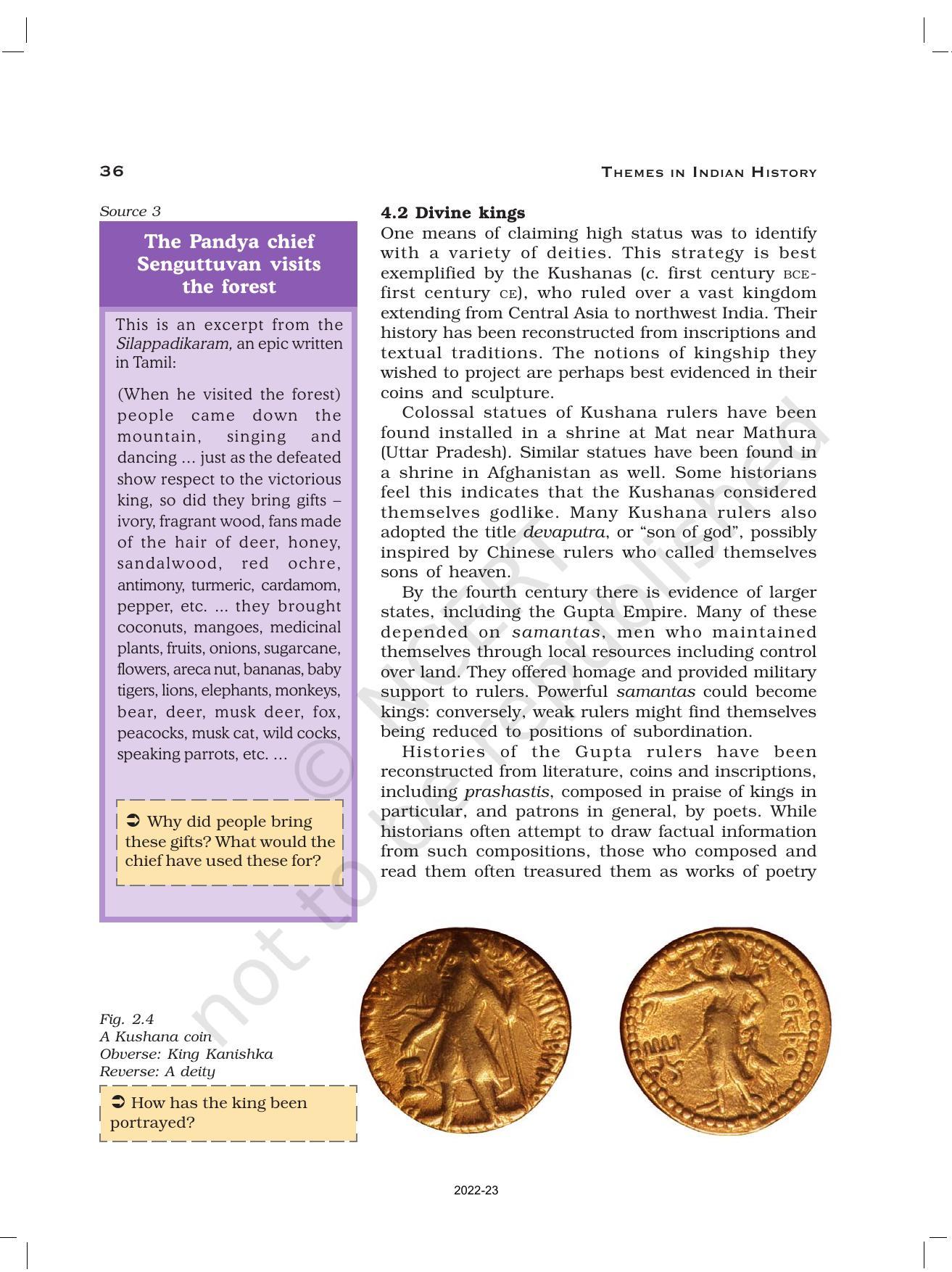 NCERT Book for Class 12 History Chapter 2 Kings, Farmers