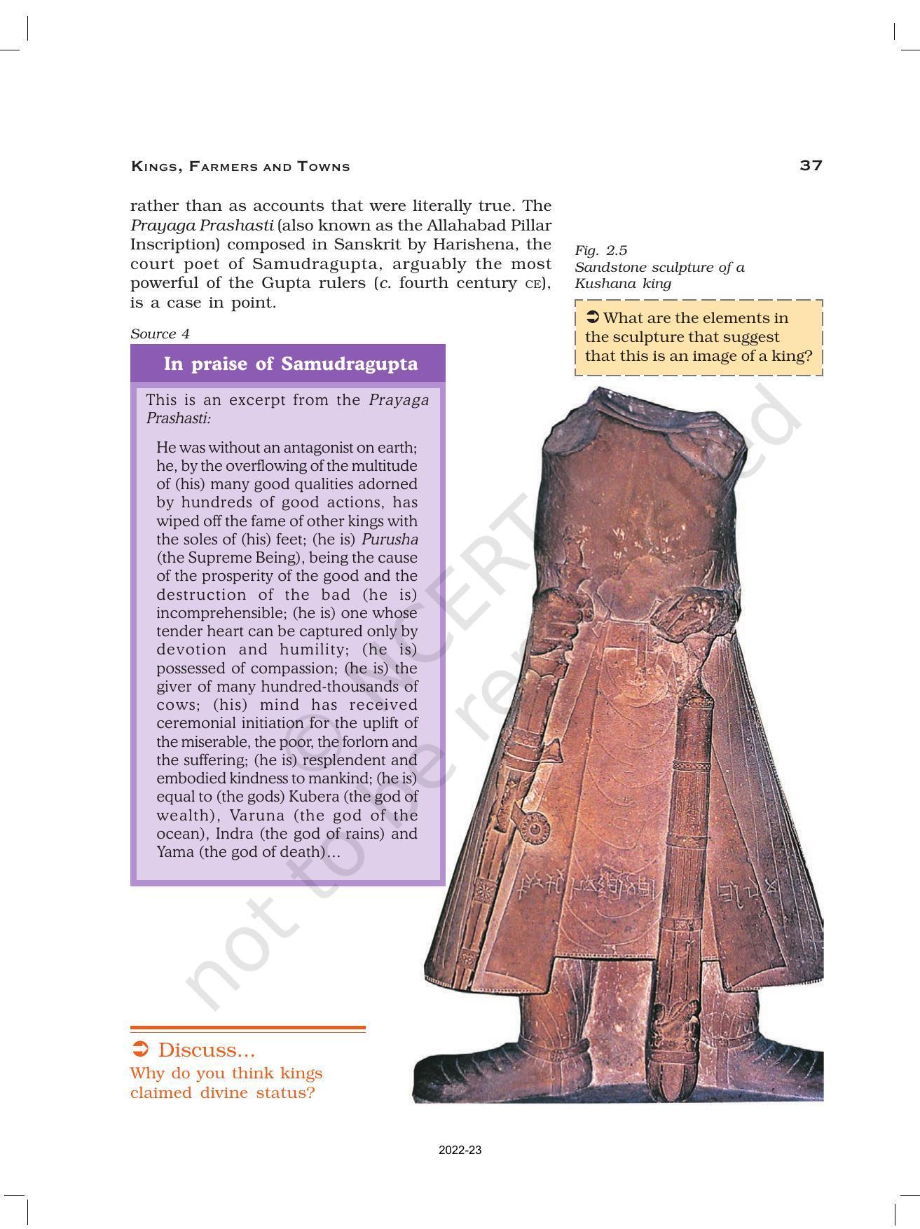 NCERT Book for Class 12 History Chapter 2 Kings, Farmers