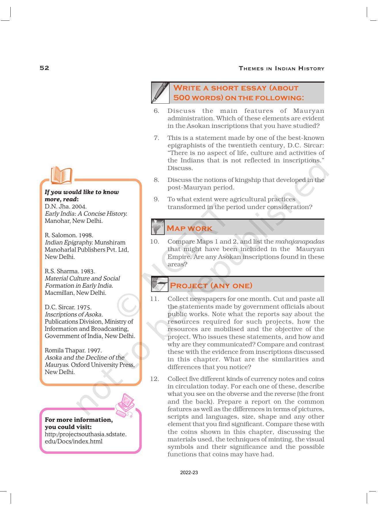 NCERT Book for Class 12 History Chapter 2 Kings, Farmers
