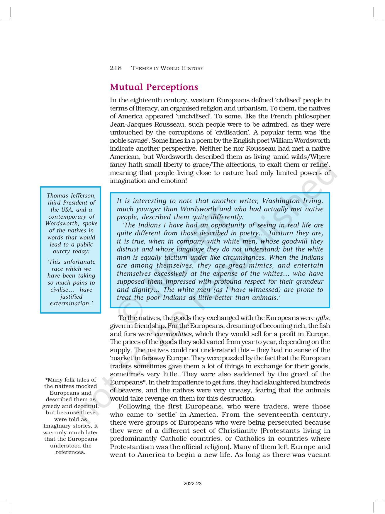 NCERT Book for Class 11 History Chapter 10 Displacing