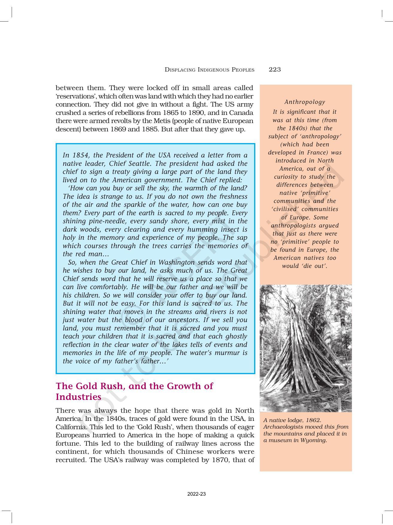 NCERT Book for Class 11 History Chapter 10 Displacing