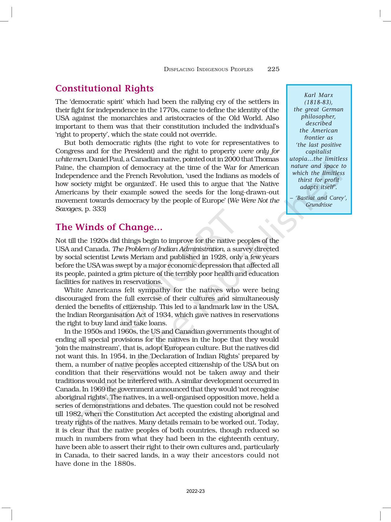 NCERT Book for Class 11 History Chapter 10 Displacing