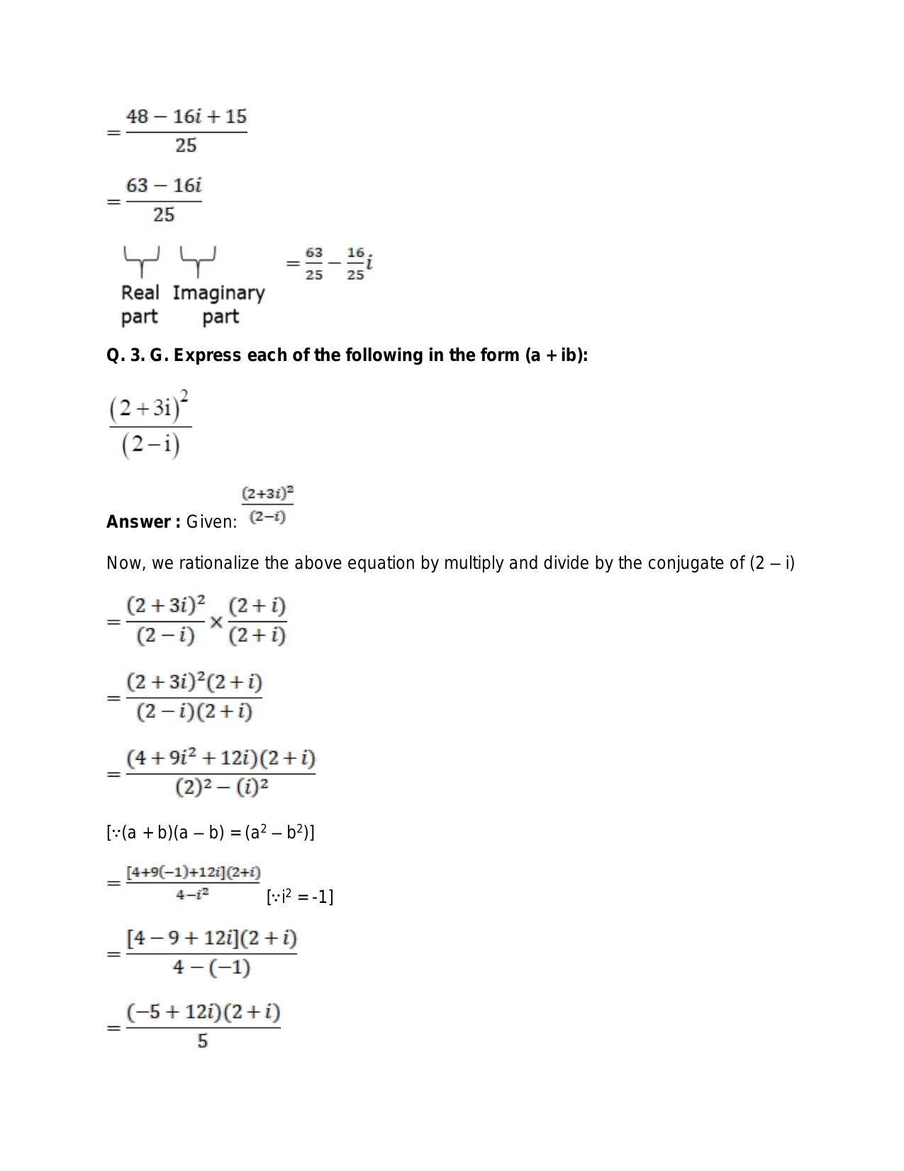 RS Aggarwal Solutions for 11th Class Maths Chapter 5-Complex Numbers and Quadratic Equations ...