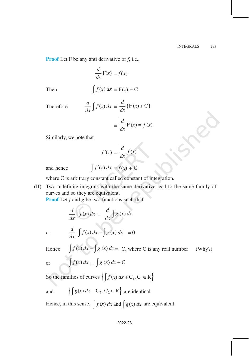 NCERT Book for Class 12 Maths Chapter 7 Integrals - IndCareer Docs