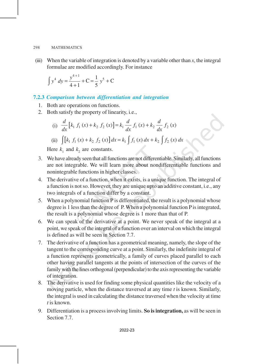 NCERT Book for Class 12 Maths Chapter 7 Integrals - IndCareer Docs