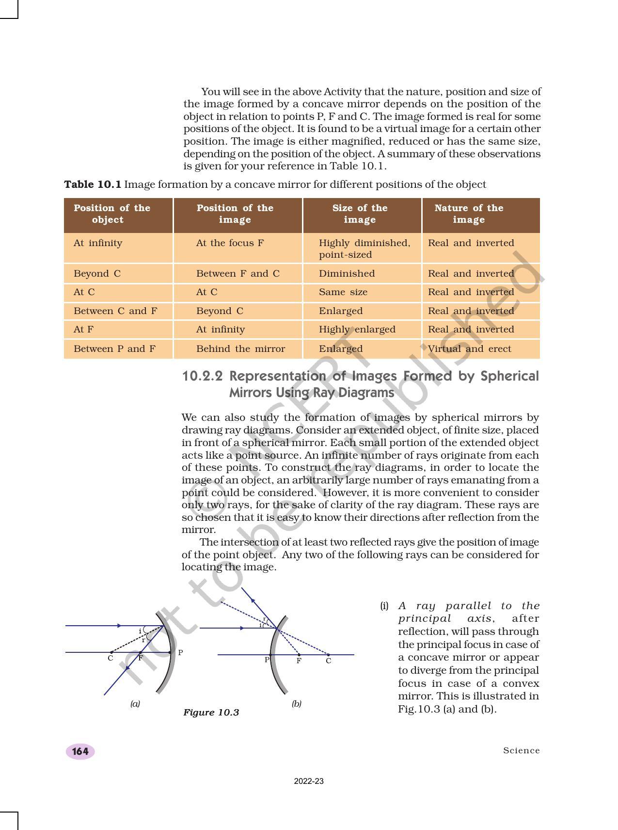Ncert Book For Class 10 Science Chapter 10 Light Reflection