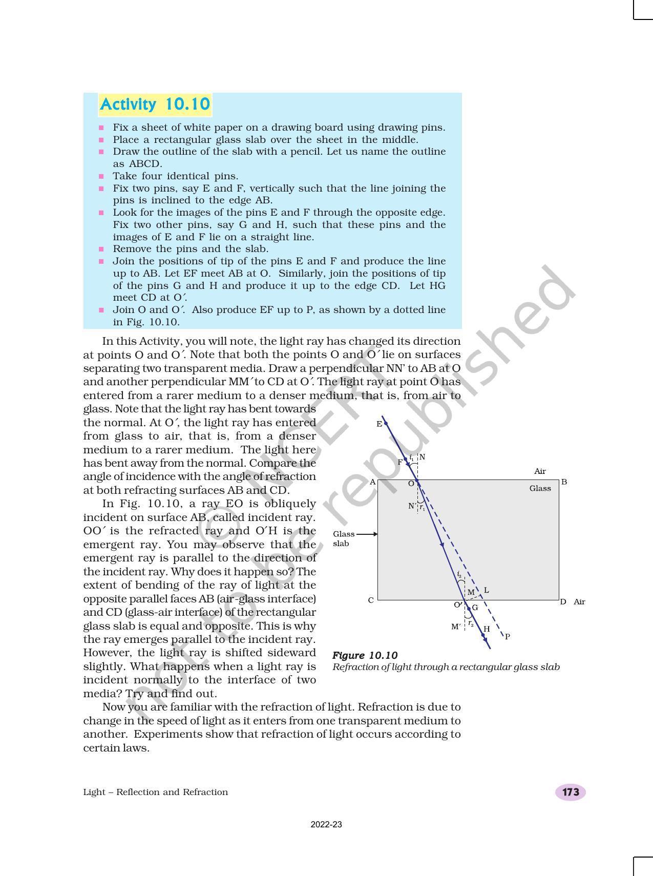 Ncert Book For Class 10 Science Chapter 10 Light Reflection