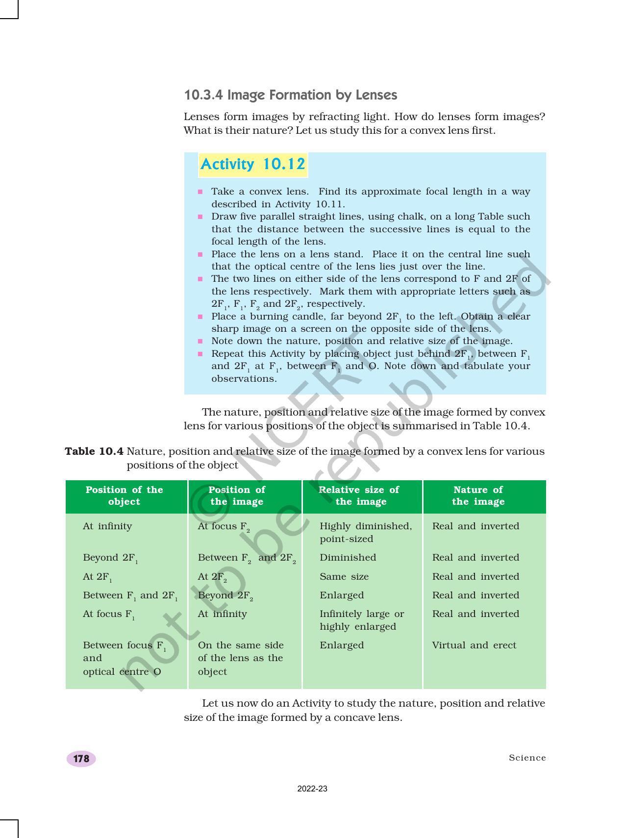 Ncert Book For Class 10 Science Chapter 10 Light Reflection