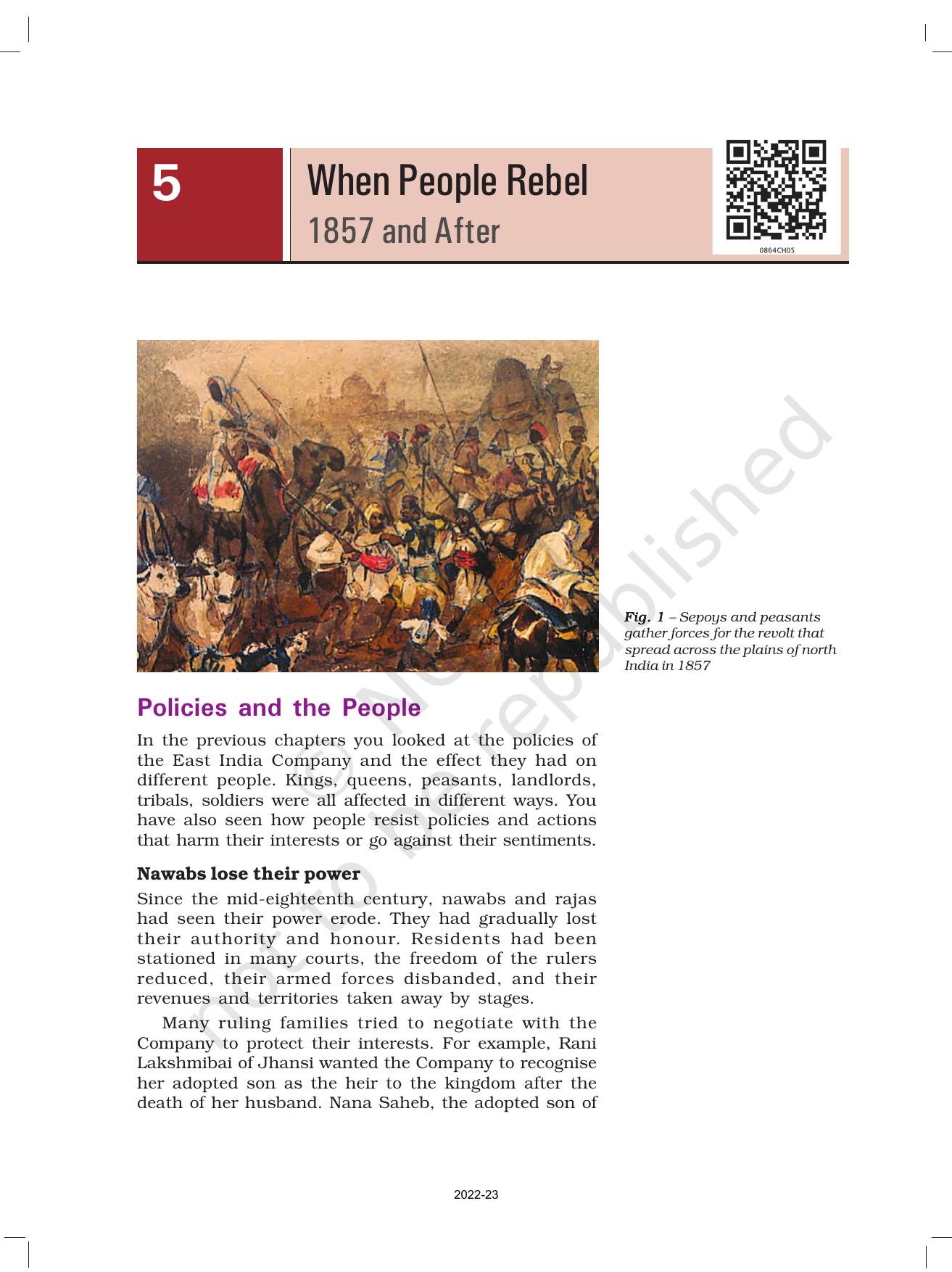 NCERT Book for Class 8 History Chapter 5 When People Rebel