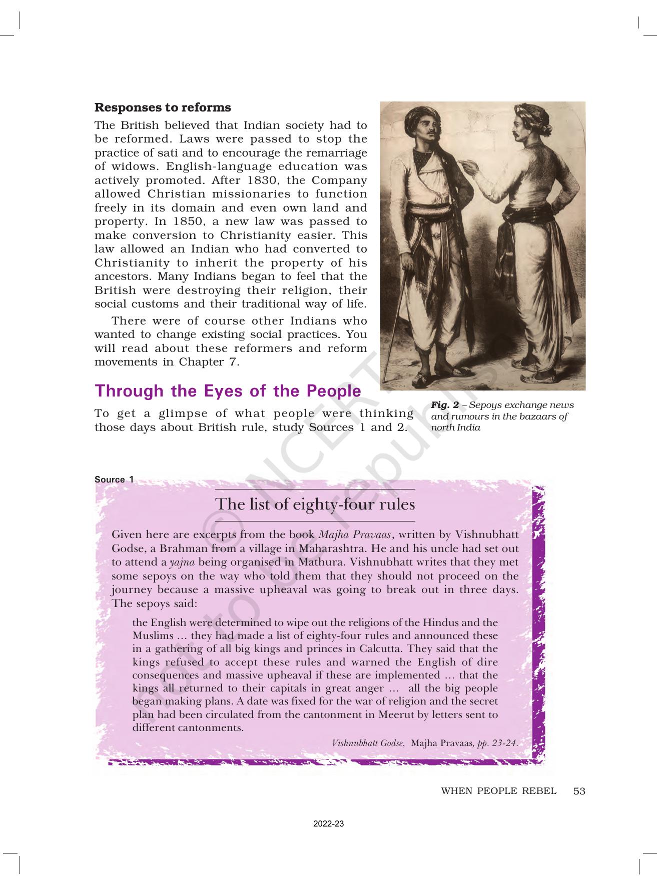 NCERT Book for Class 8 History Chapter 5 When People Rebel