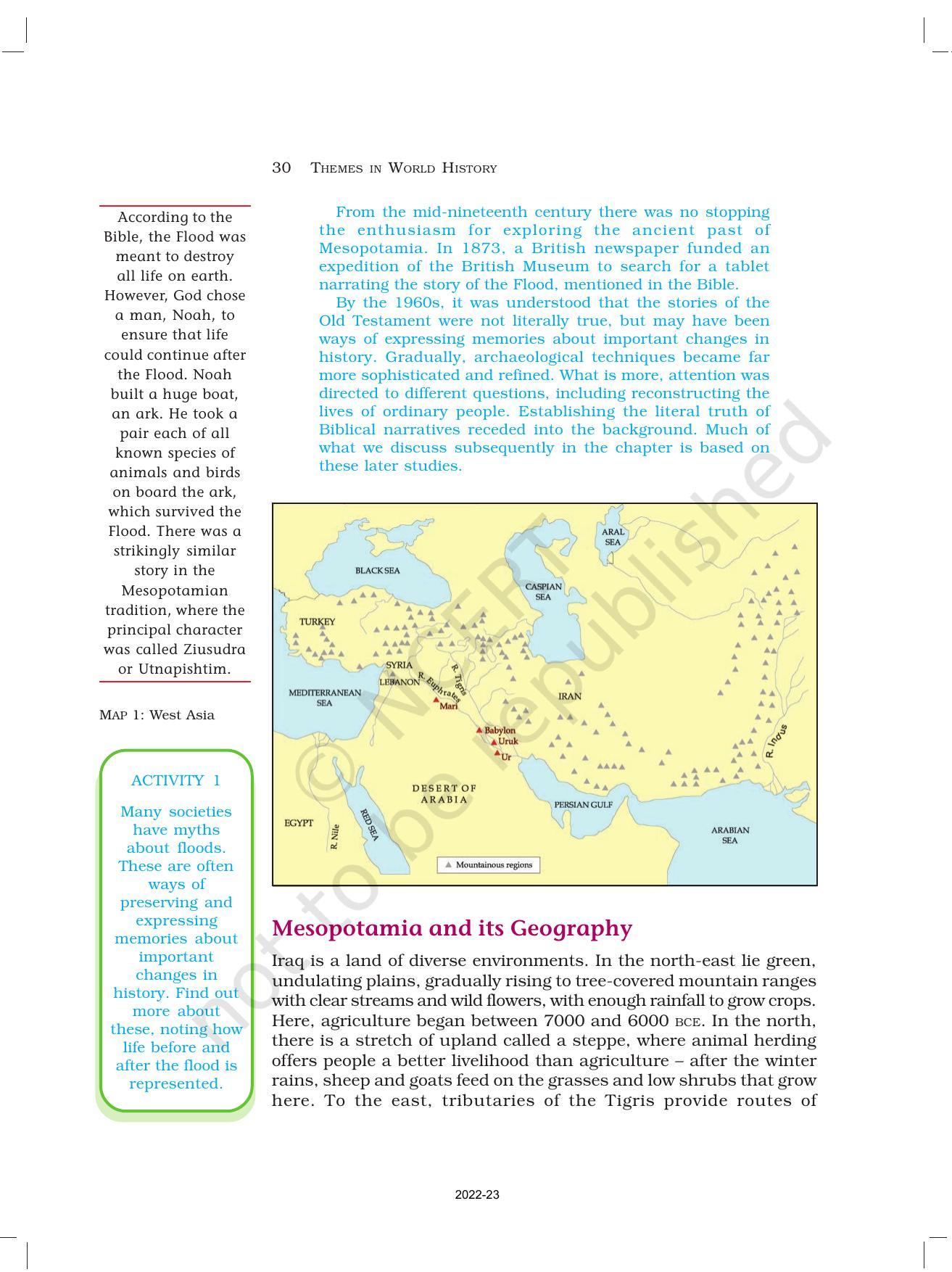 NCERT Book for Class 11 History Chapter 2 Writing and City Life ...