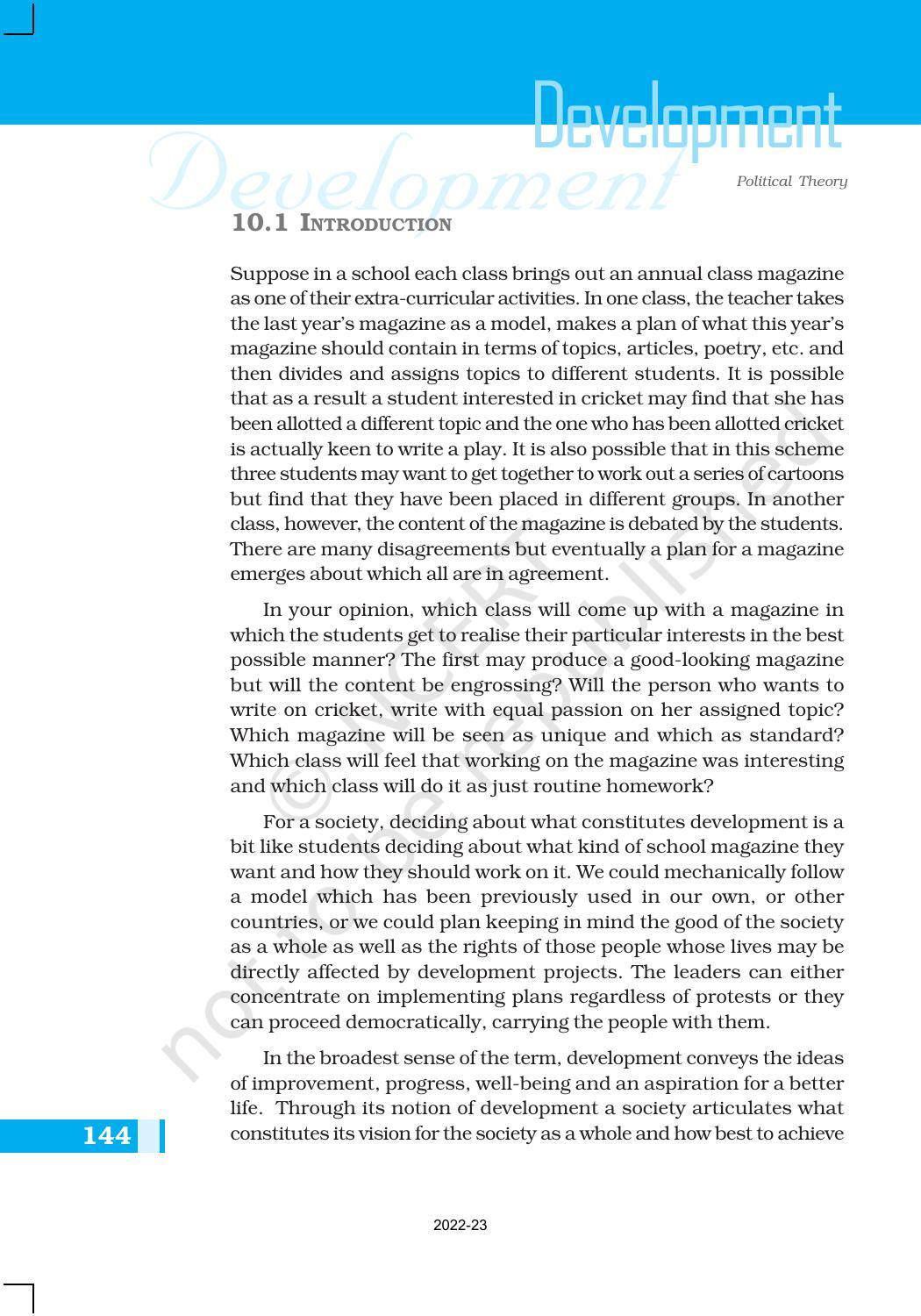 NCERT Book for Class 11 Political Science Chapter 10