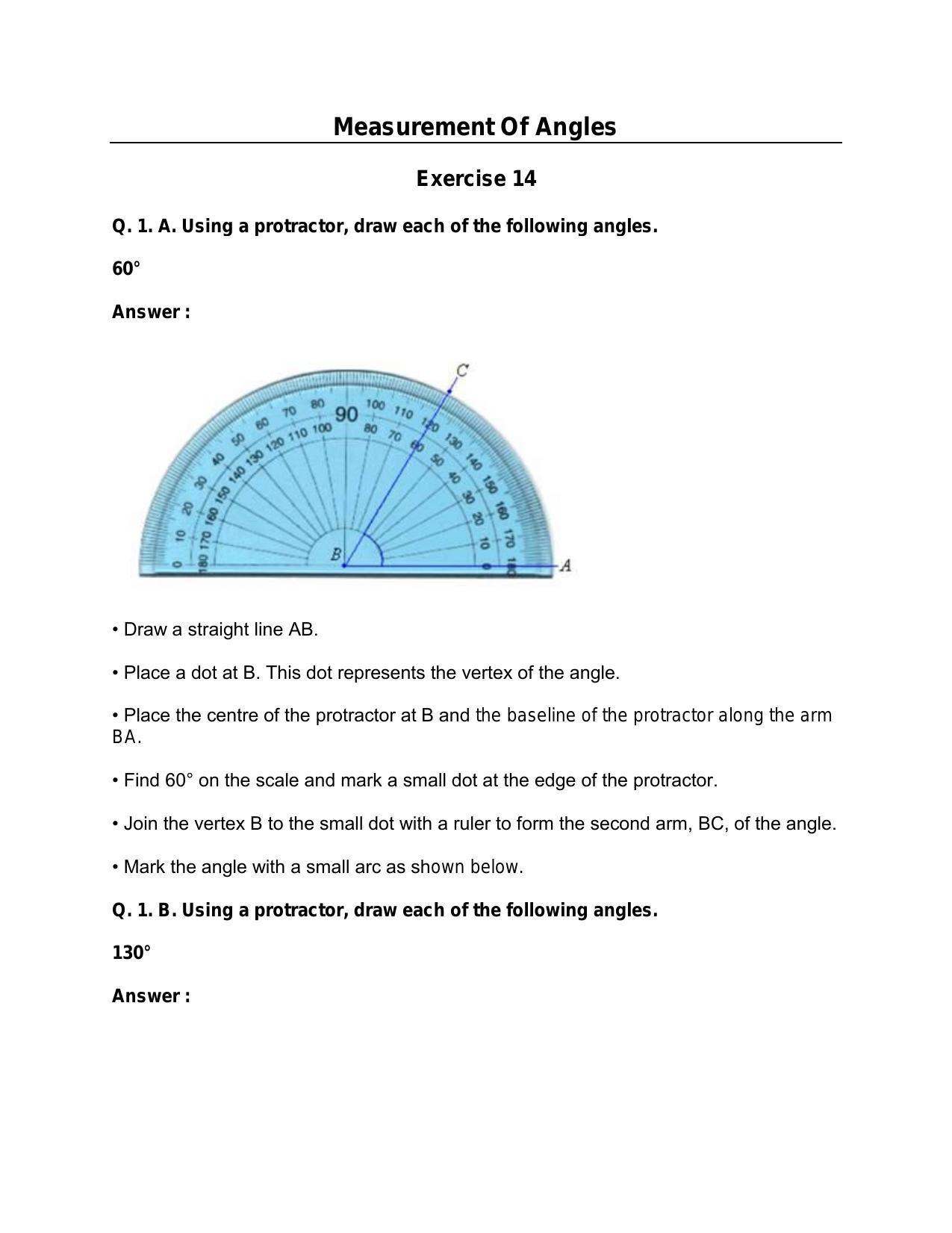 RS Aggarwal Solutions for 11th Class Maths Chapter 14-Measurement of ...