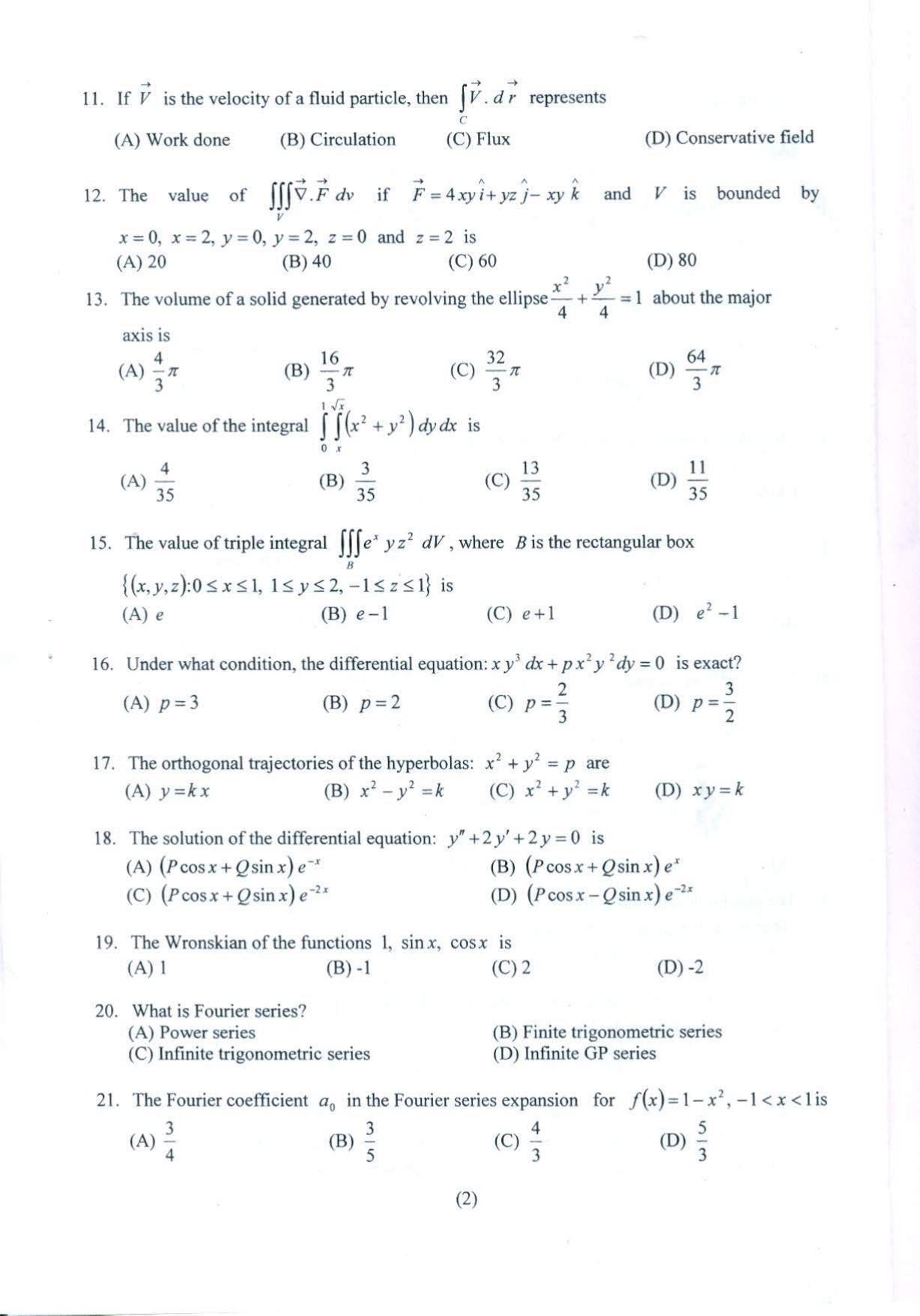 PUMEET 2021 Question Papers - IndCareer Docs