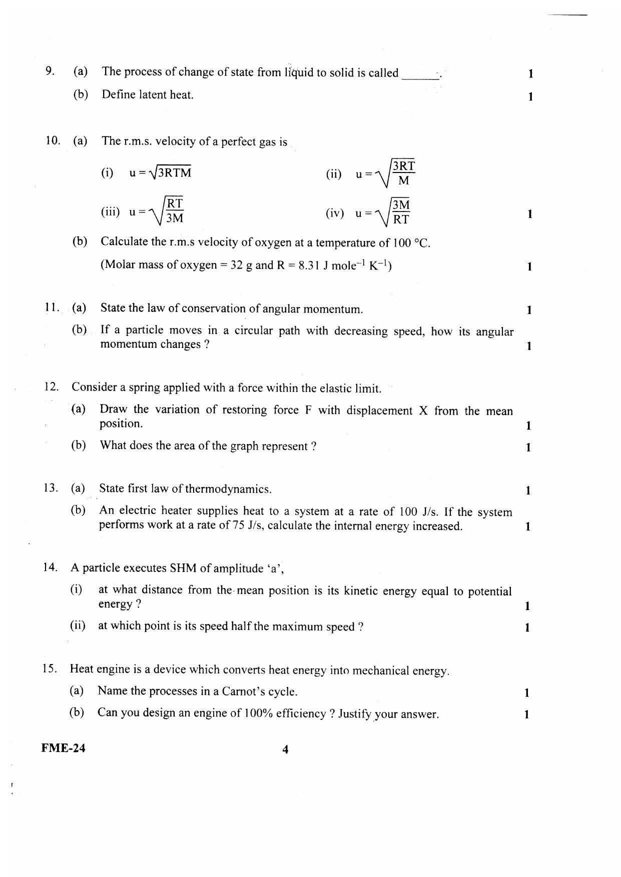 Kerala Plus One 2020 Physics Question Papers (Model) - IndCareer Docs