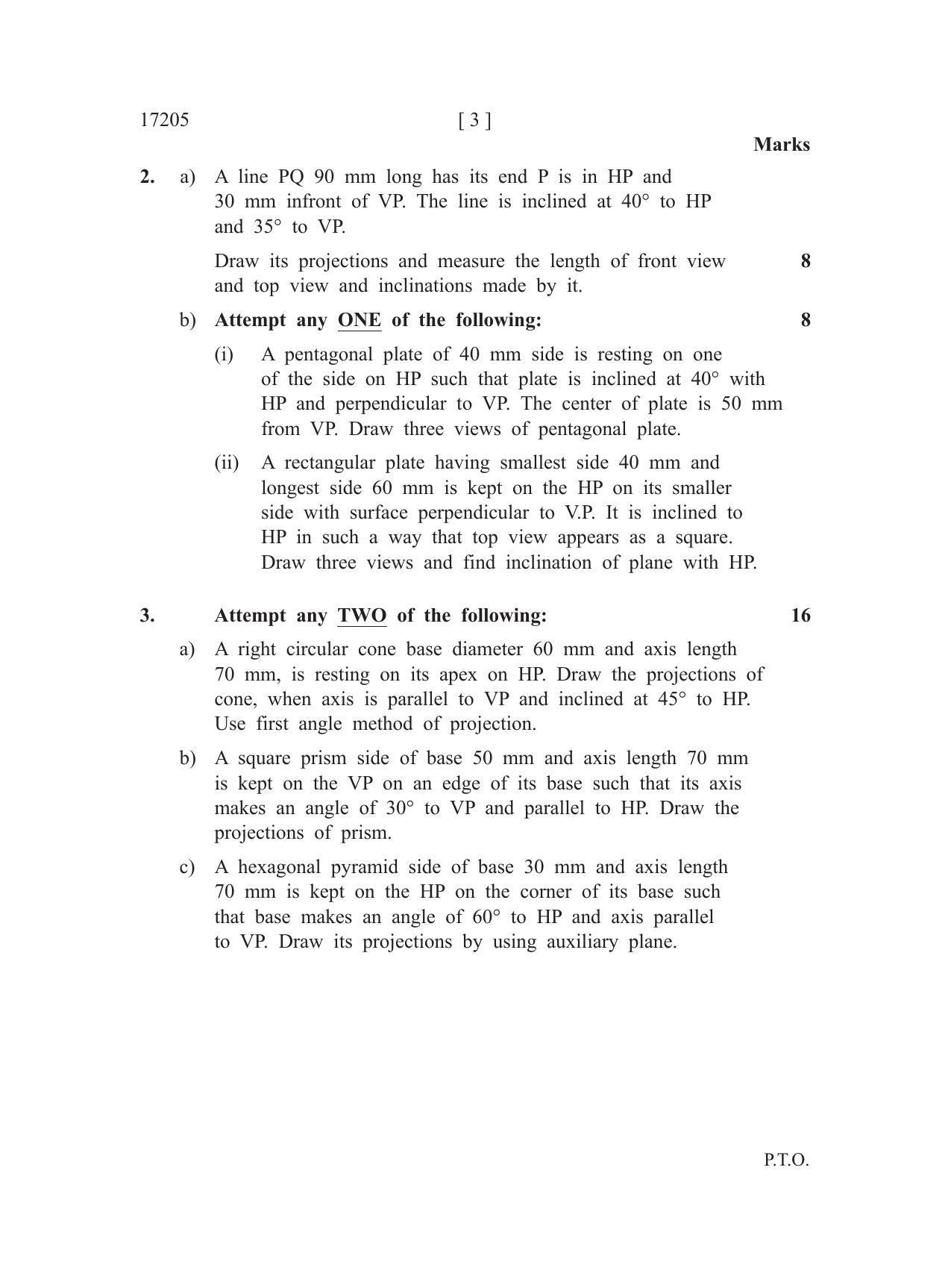 MSBTE Winter Question Paper 2019 - Engineering Drawing Mode - IndCareer ...